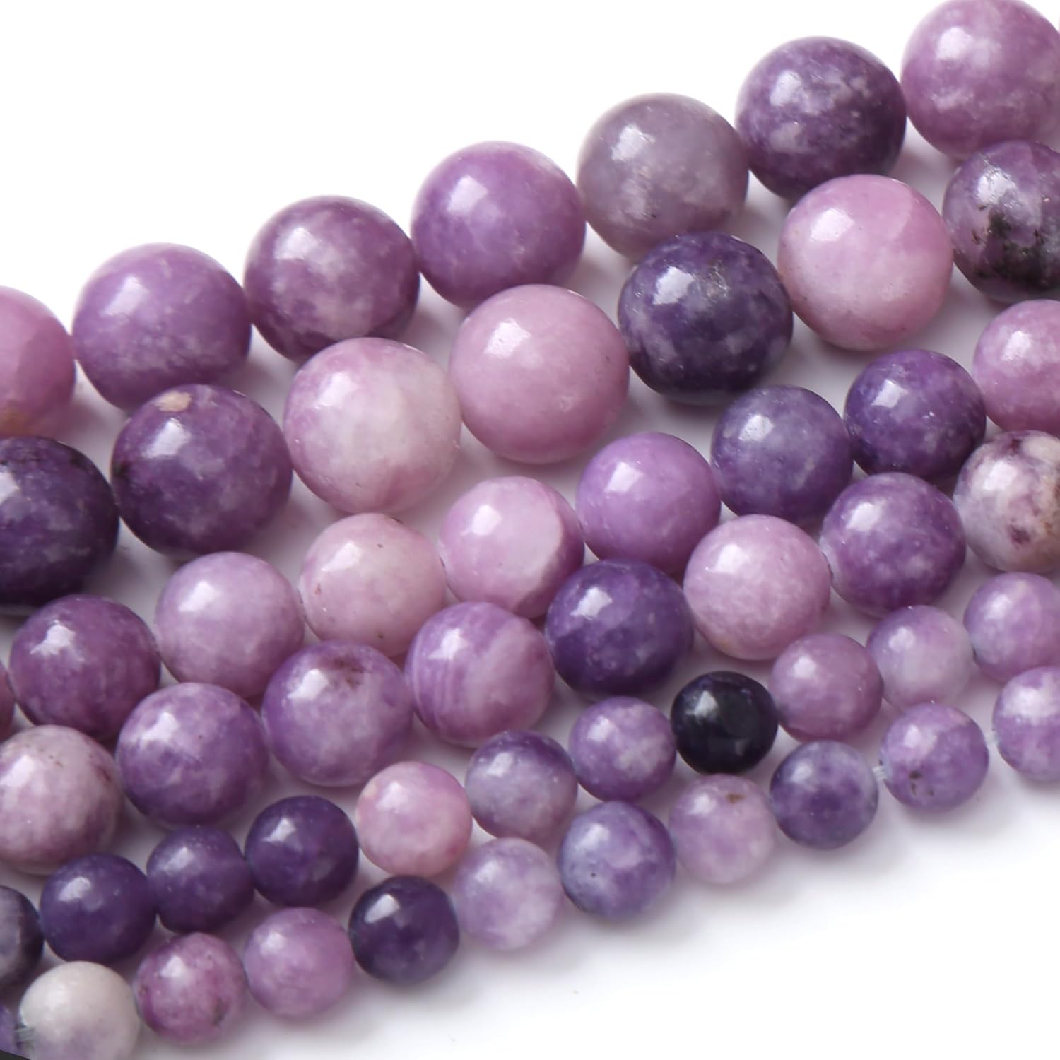 Amazon.com: Round Loose Beads Natural Gem Beads Crystal Energy Stone ...