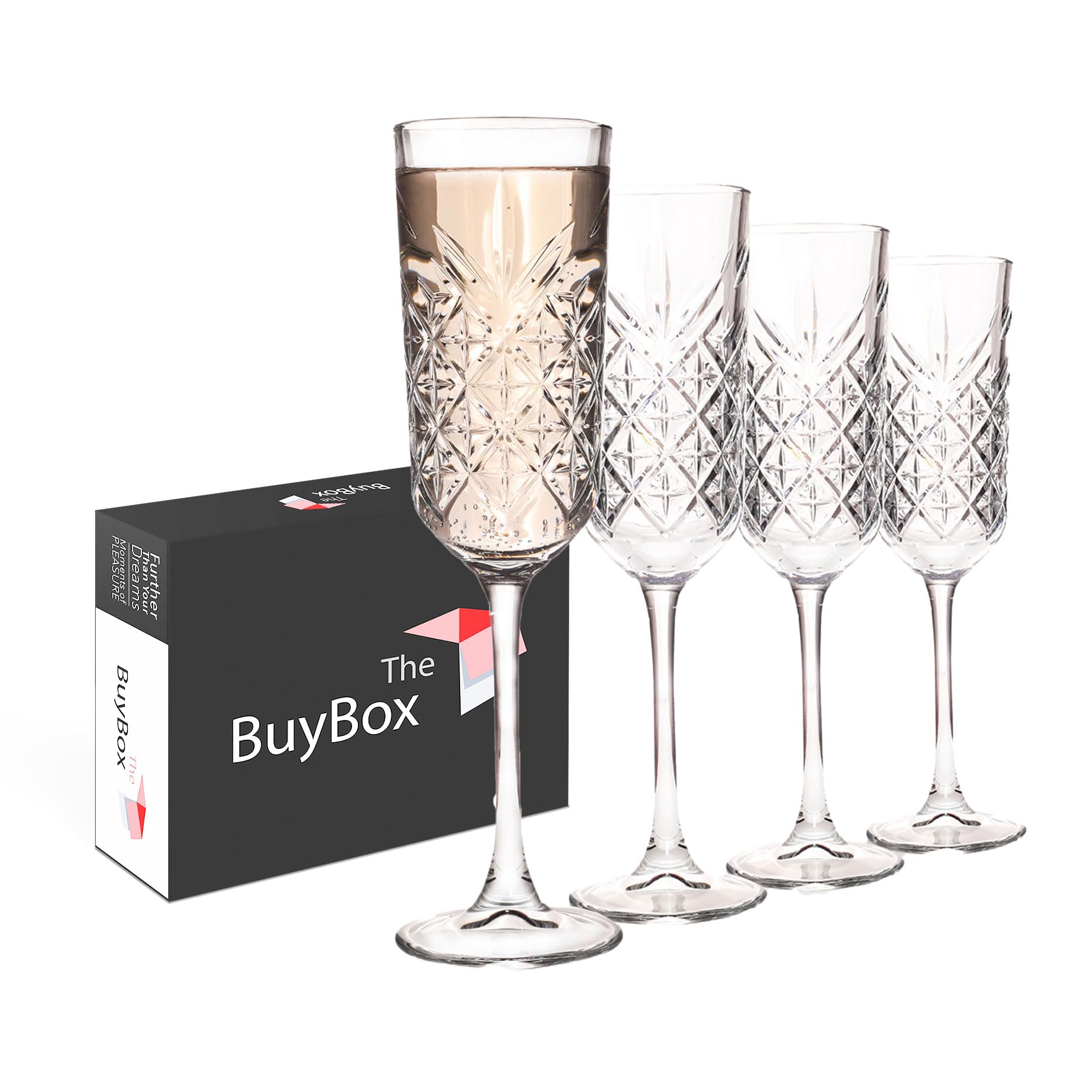 Amazon.com | the mask el turko Champagne Flutes Set of 4 (175ml/6oz ...