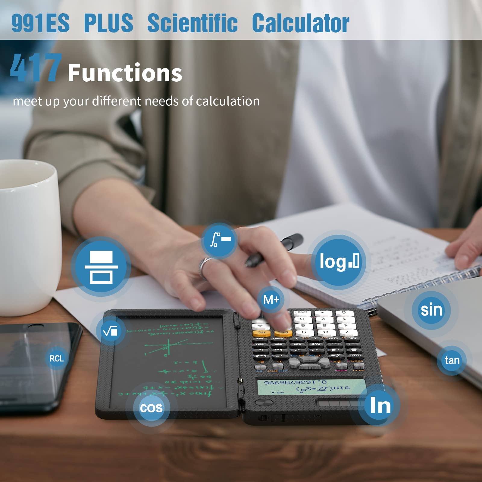 Snapklik.com : Upgraded 991ES Plus Desktop Scientific Calculator ...