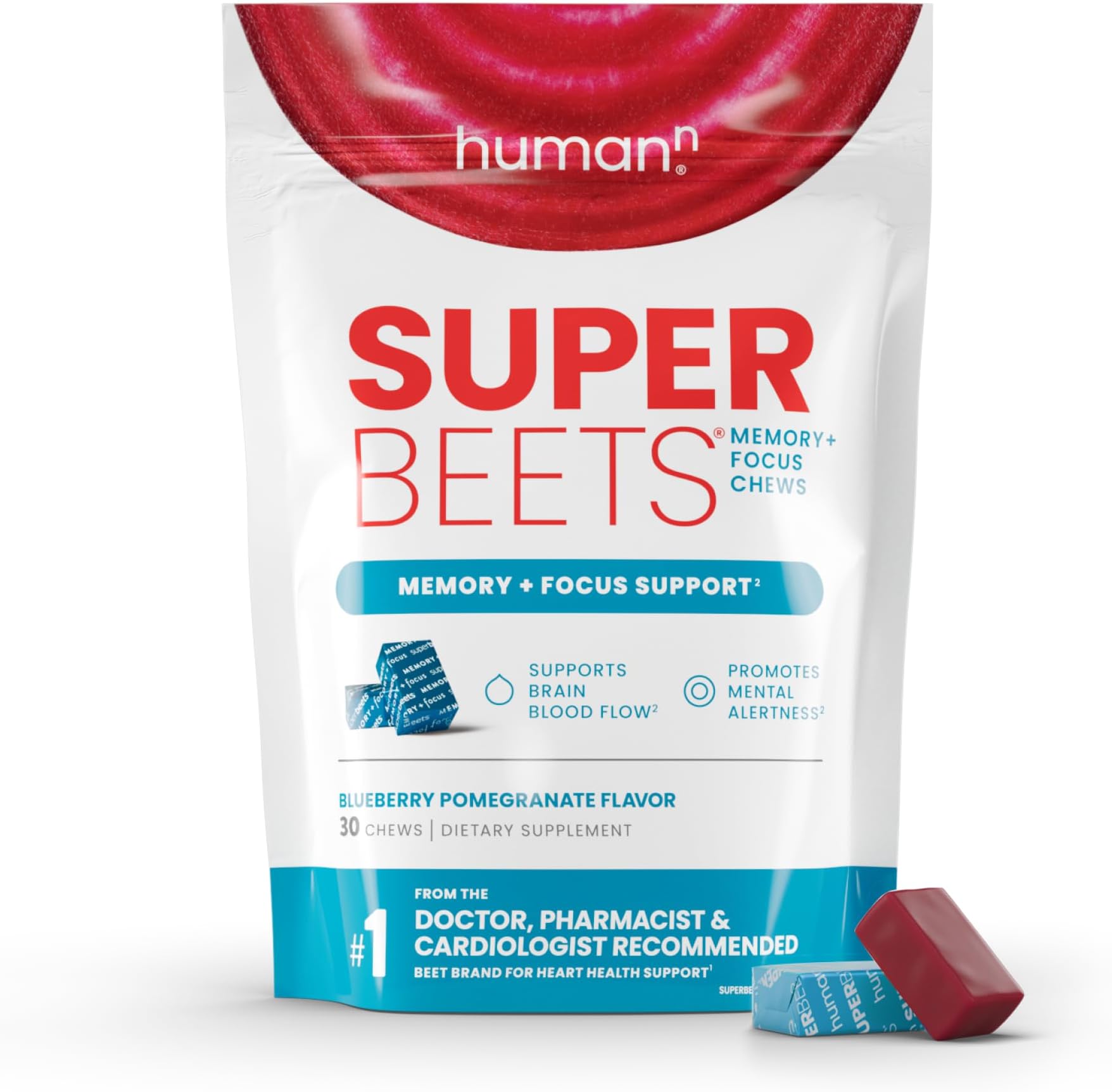 Amazon.com: HumanN SuperBeets CardiO2 Beet Energy Chews - Betalains ...