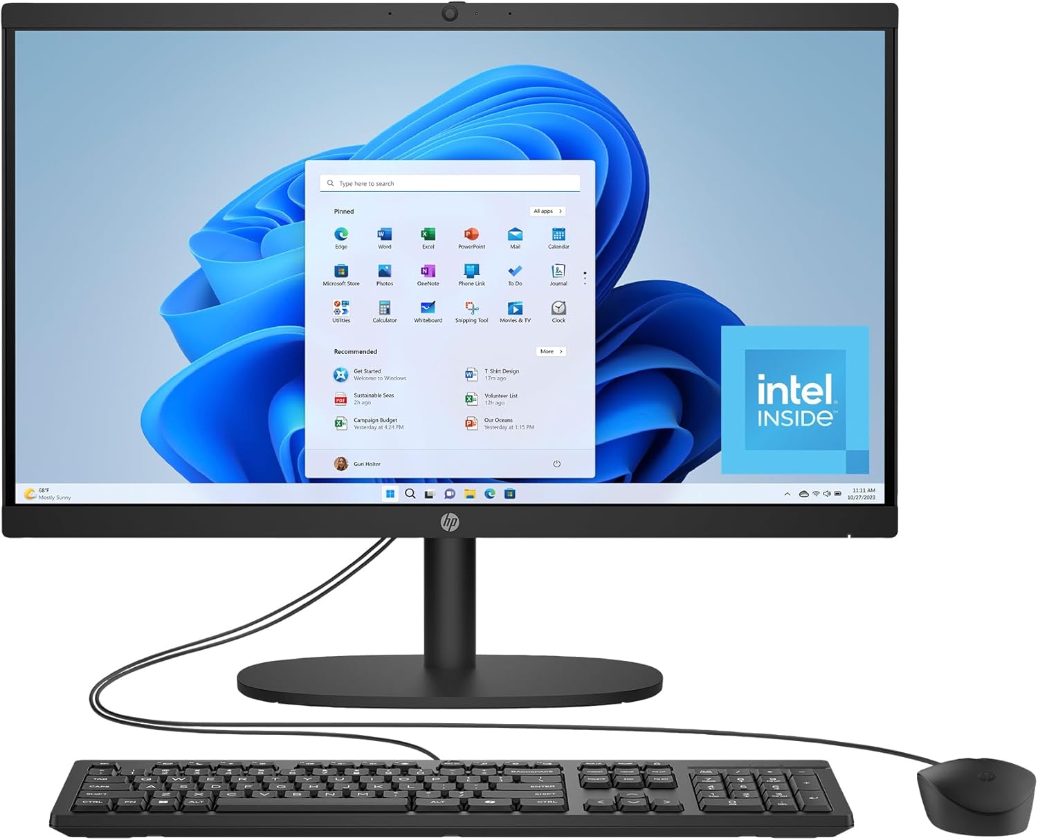Amazon.com: HP 21.45 inch All-in-One Desktop PC, FHD Display, Intel Processor N100, 8 GB RAM ...