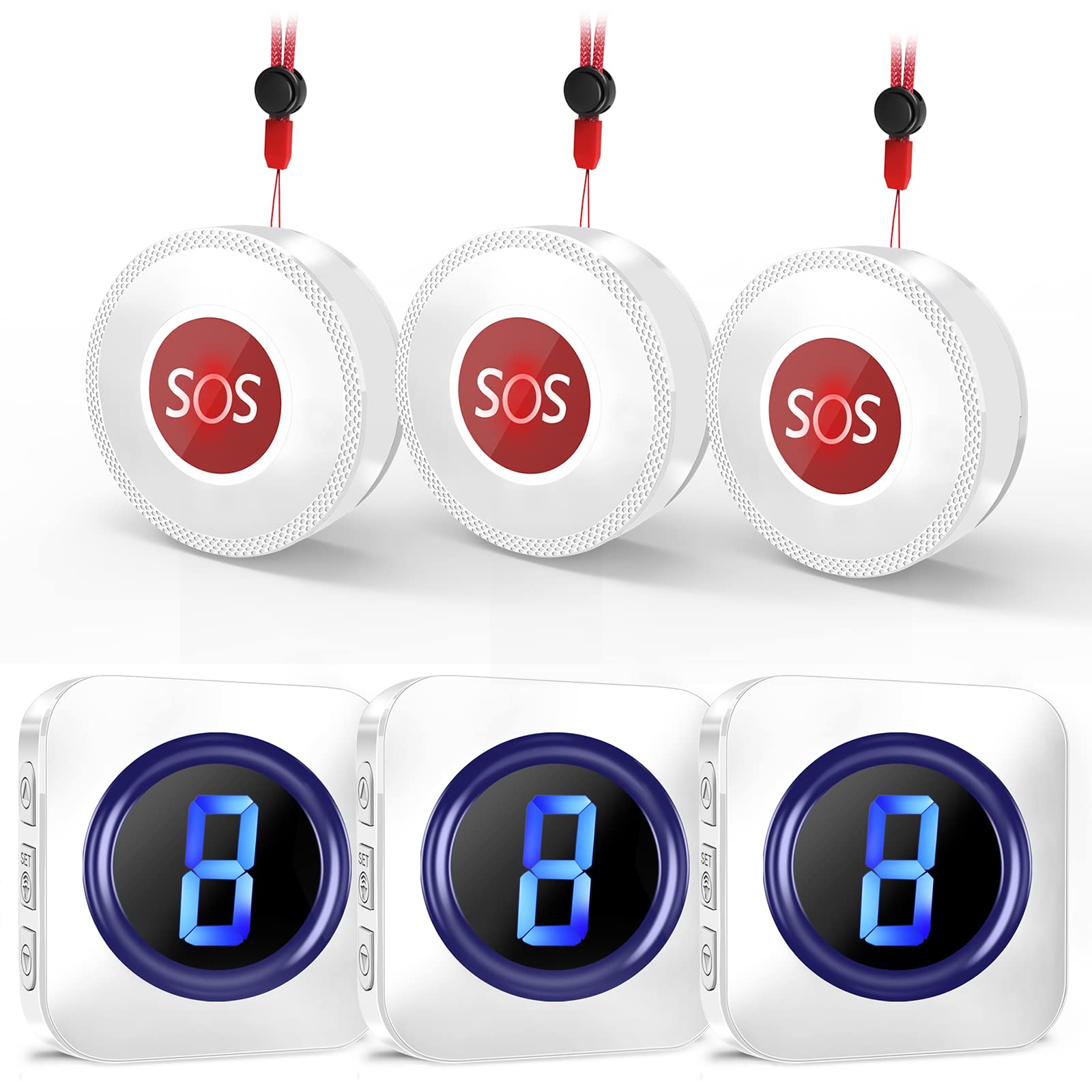 Snapklik.com : Wireless Caregiver Pager Call Button Emergency Alert ...