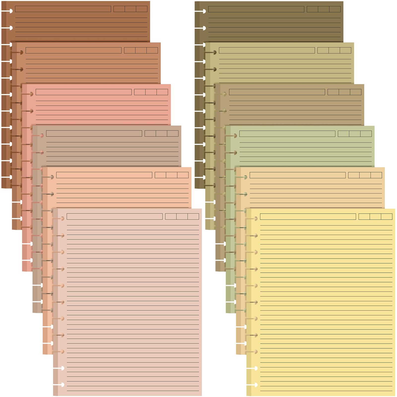 Snapklik.com : PerKoop 12 Pack 480 Sheets Colored Discbound Refill ...