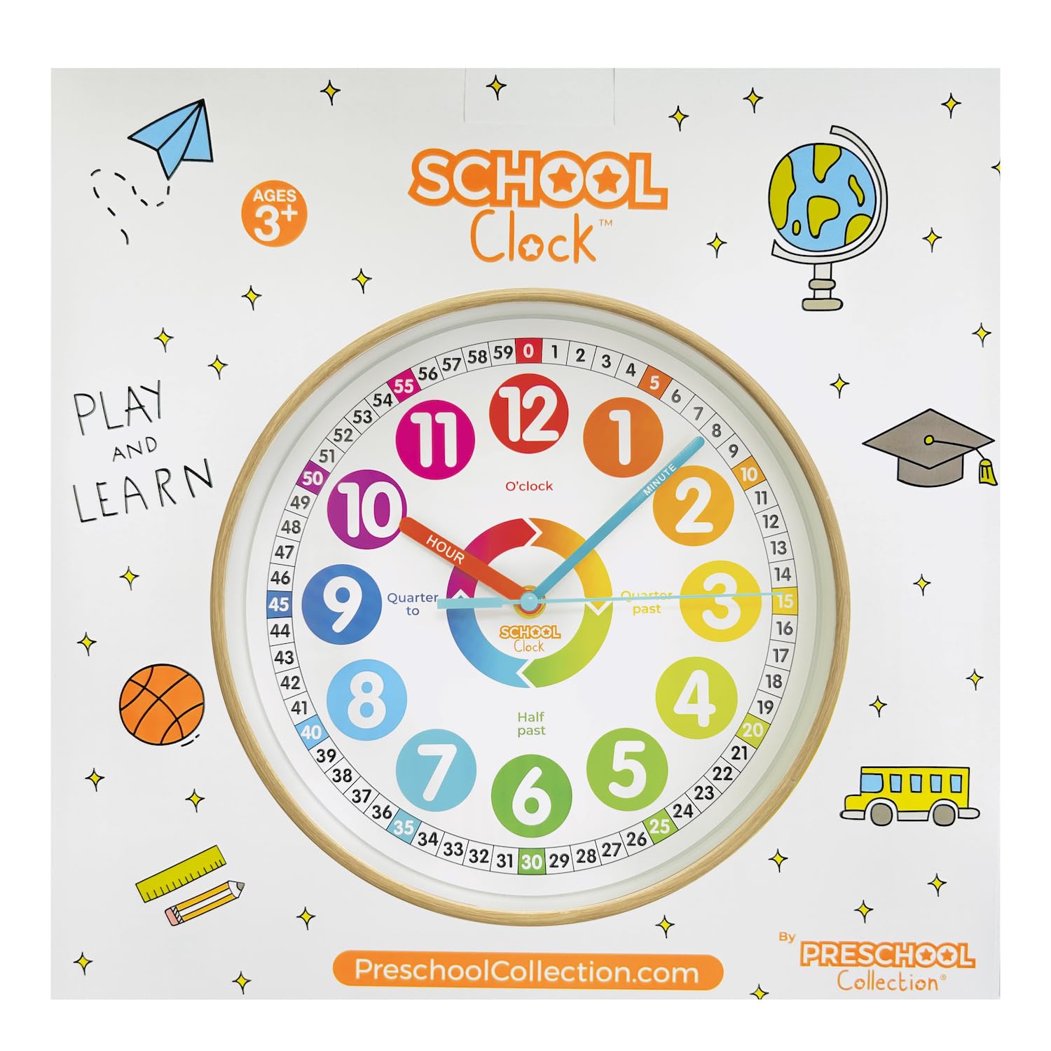 Snapklik.com : Preschool Collection Color Clock - Time Teacher 10 Inch ...