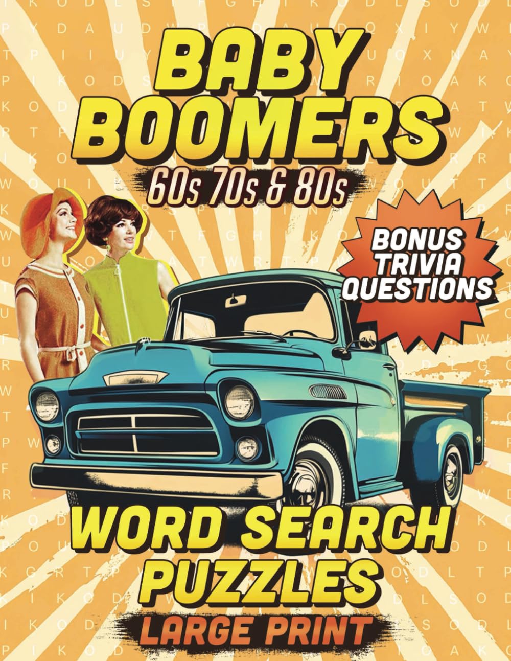 Word Search Puzzles for Adults and Baby Boomers: 60's 70's & 80's ...