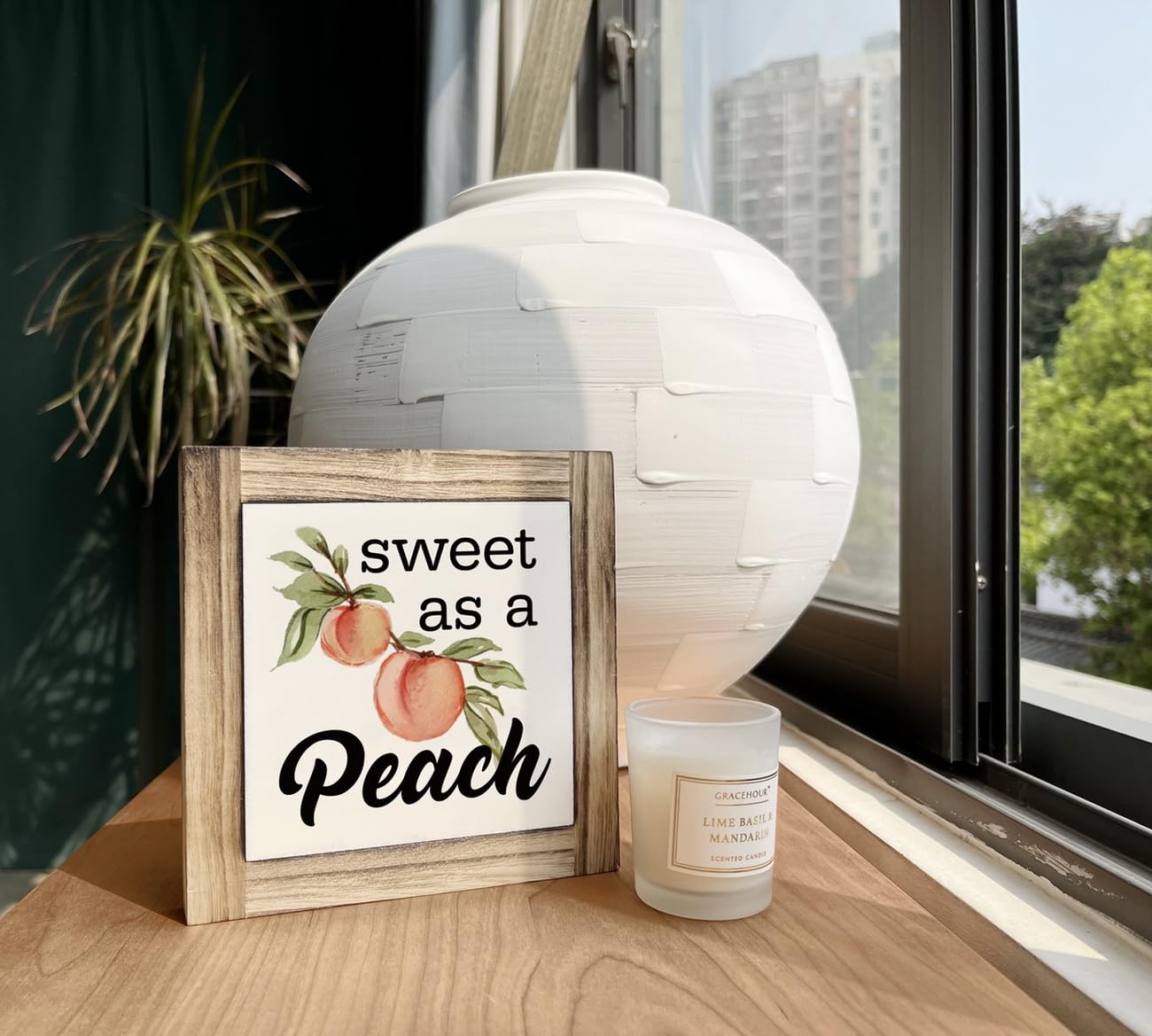 Snapklik.com : Peach Wood Plaque Sign, Sweet As A Peach, Box Wood ...
