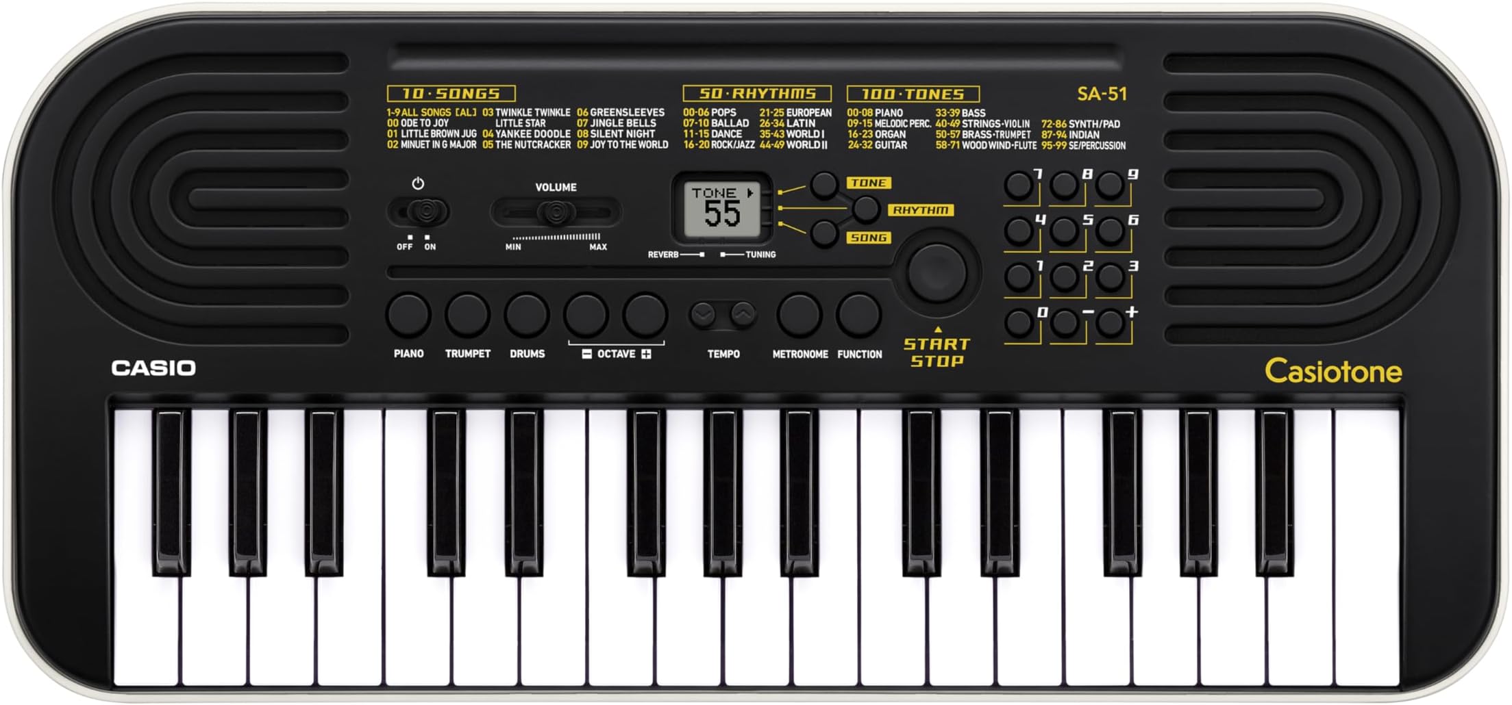 Casio SA-77 44 Mini Keys Keyboard with Piano tones, Black : Amazon.in ...