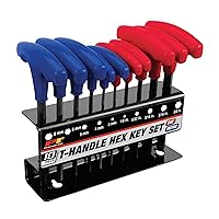 Performance Tool W80274 SAE T-Handle Hex Key Set 10-Piece