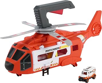 Amazon.com: Matchbox Emergency Helicopter Vehicle & Game Set, Large 16 ...