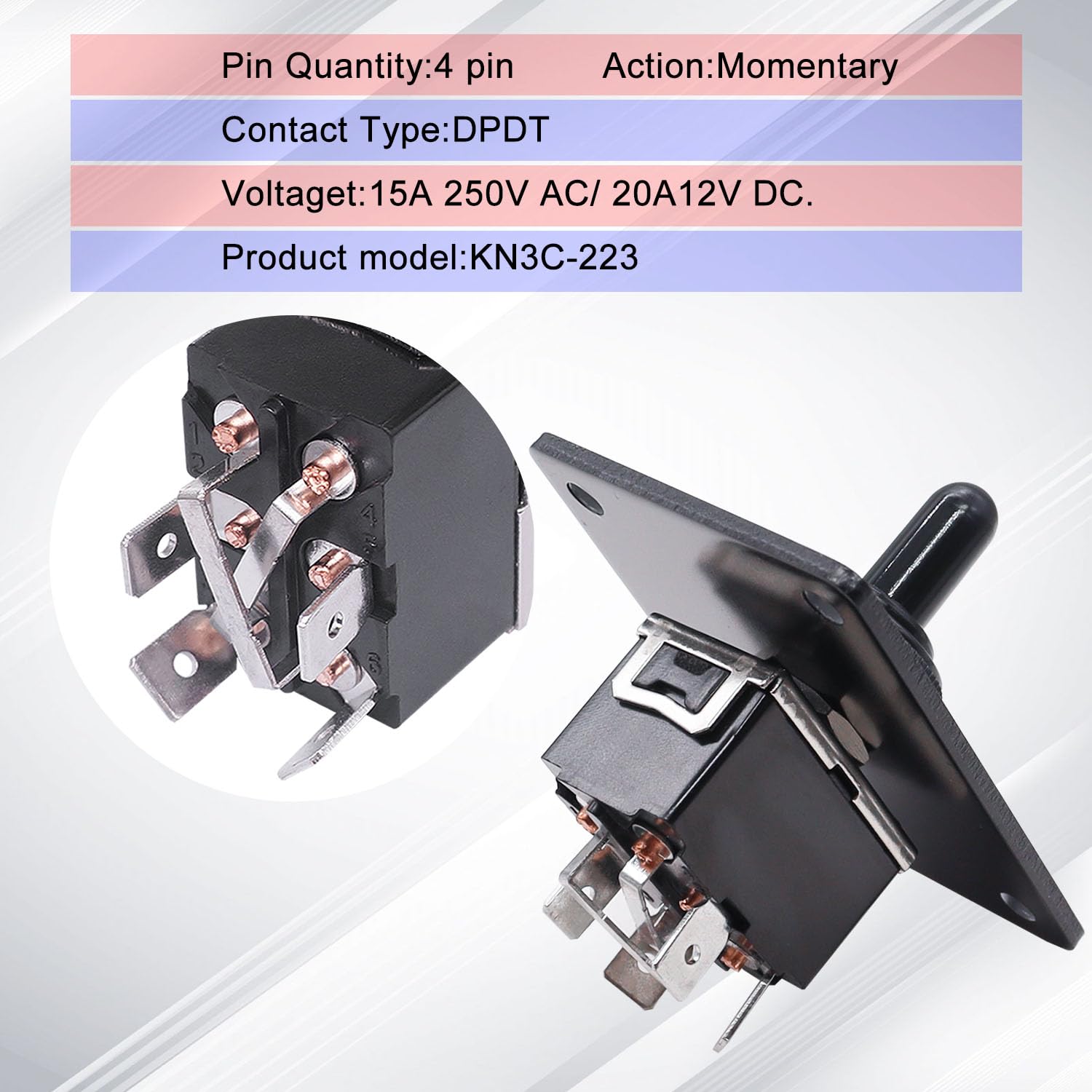 Snapklik.com : Weideer Momentary Reverse Polarity Switch 12V 30A Motor ...