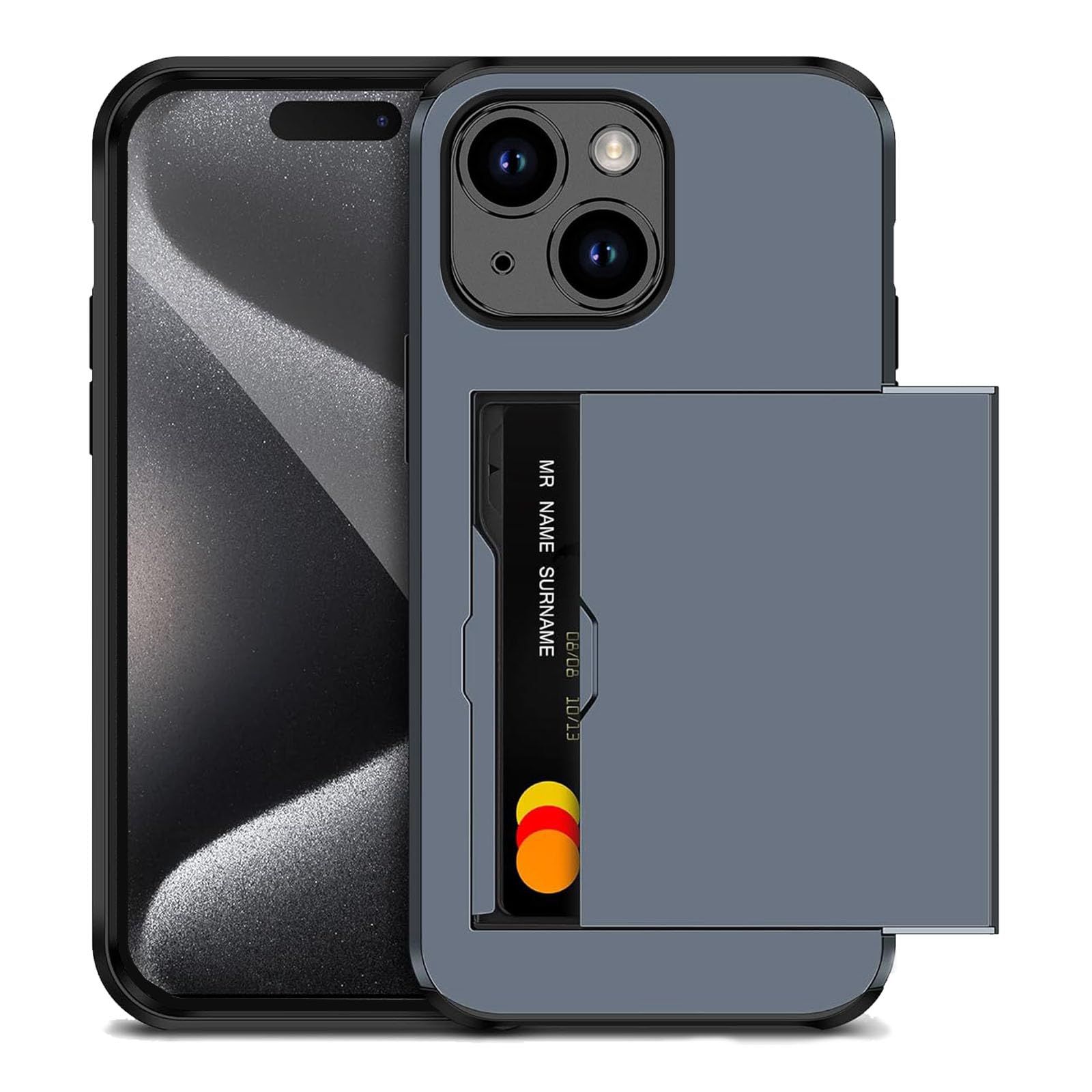 Amazon.co.jp: iPhone 15 手帳型 アイフォン15ケース カード収納 背面 米軍MIL規格 耐衝撃最強 落下防止 全面保護 ...