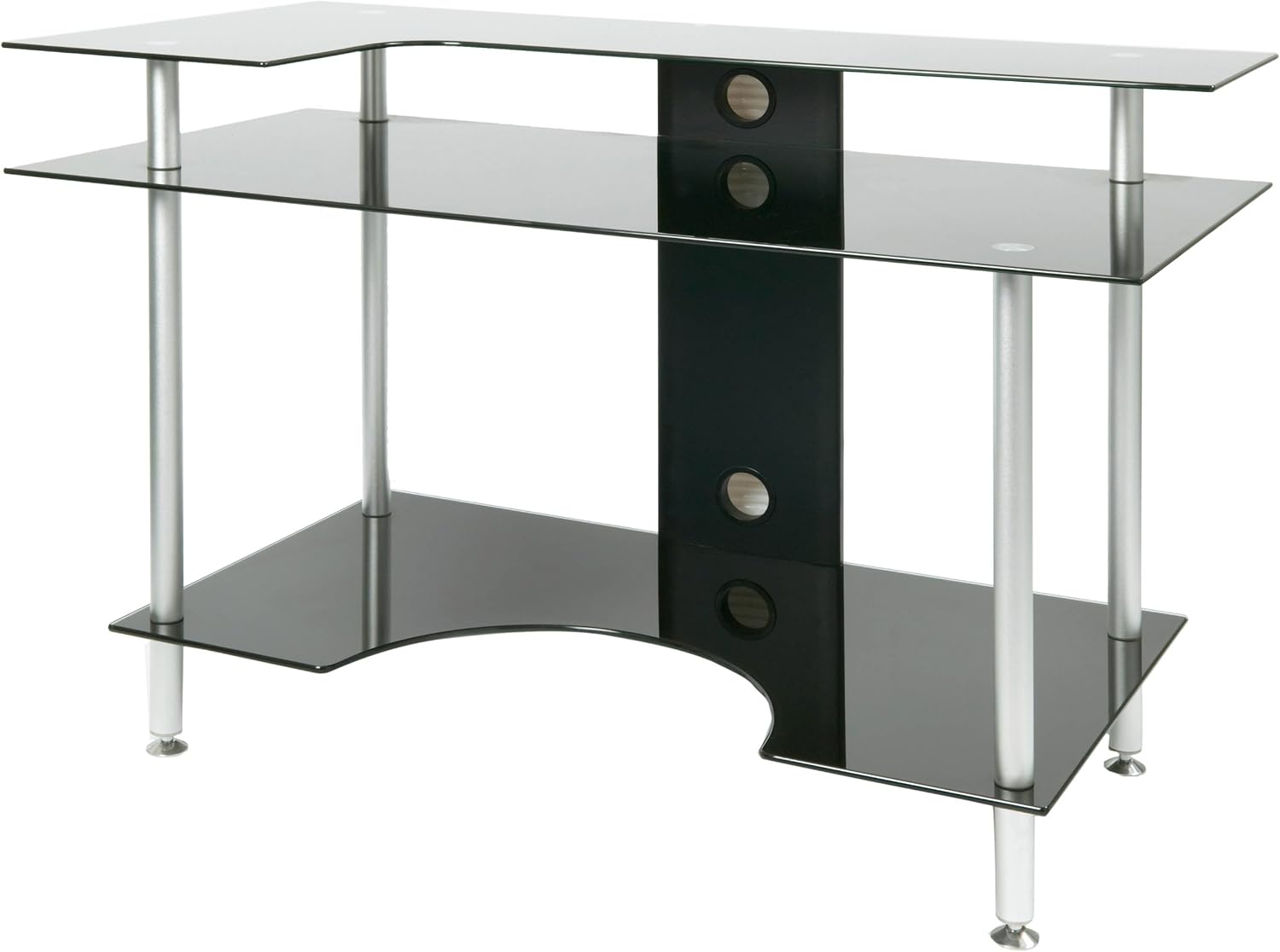 Jual Classic PC001 Large Rectangular PC Desk with Black Glass : Amazon ...