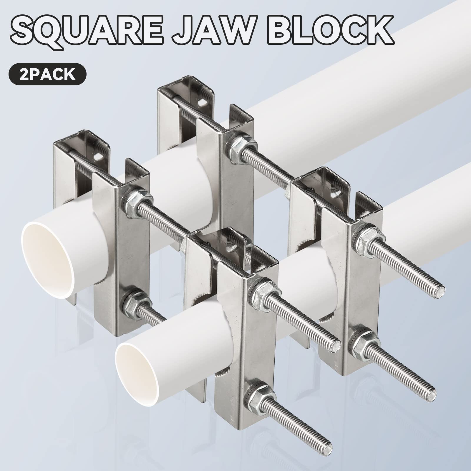 Snapklik.com : Double Antenna Mast Clamp Kit V Jaw Block Mast To Mast ...