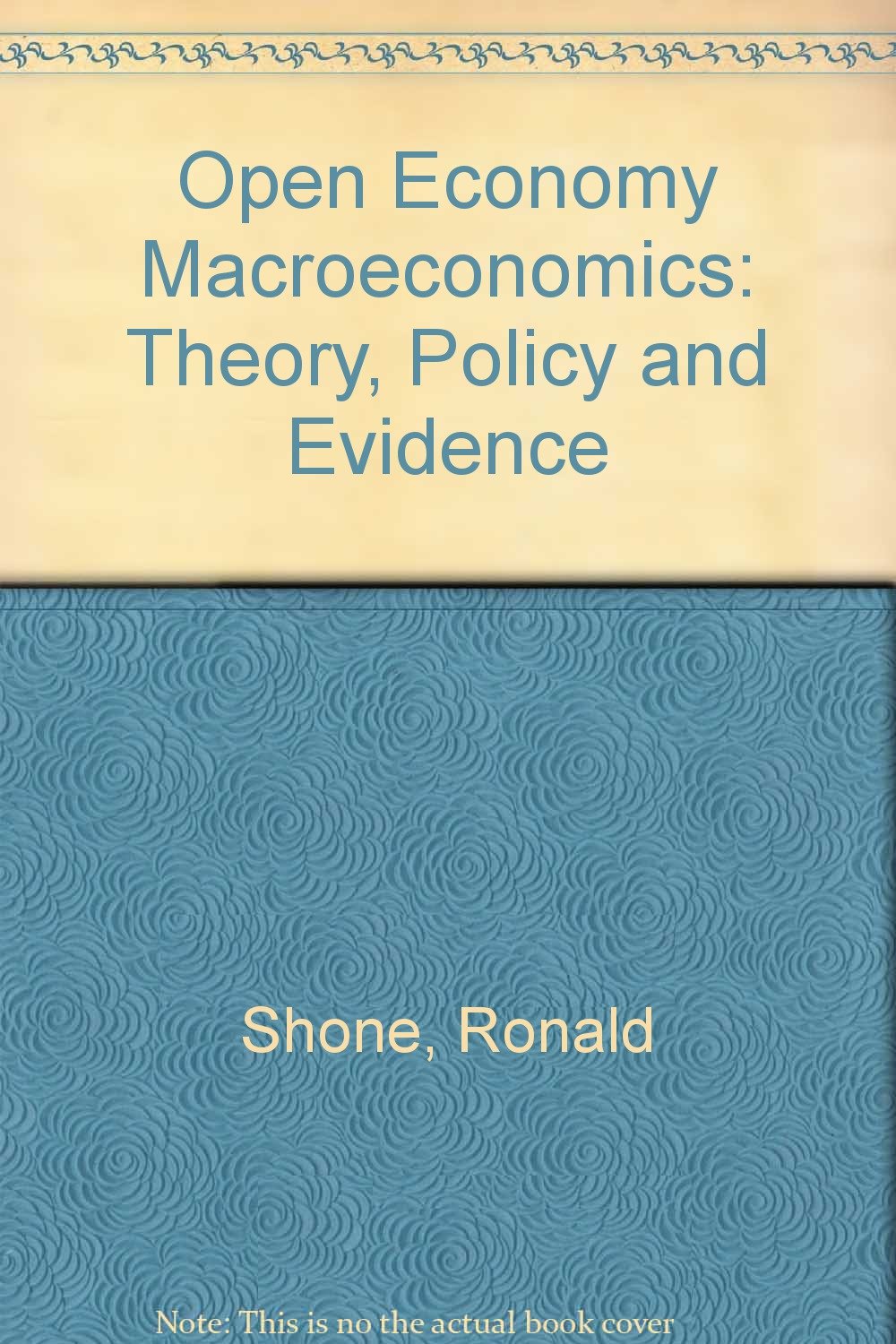Open Economy Macroeconomics: Shone: 9780745002149: Amazon.com: Books