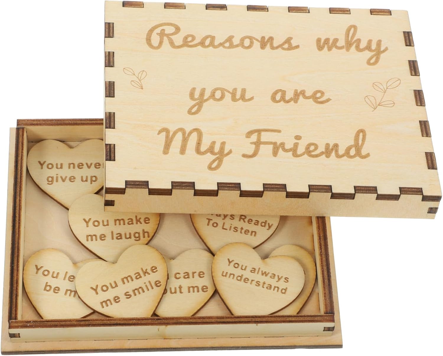 Amazon.com: VOSAREA 1 Set Wooden Friendship Box Reasons Why You Are Box ...