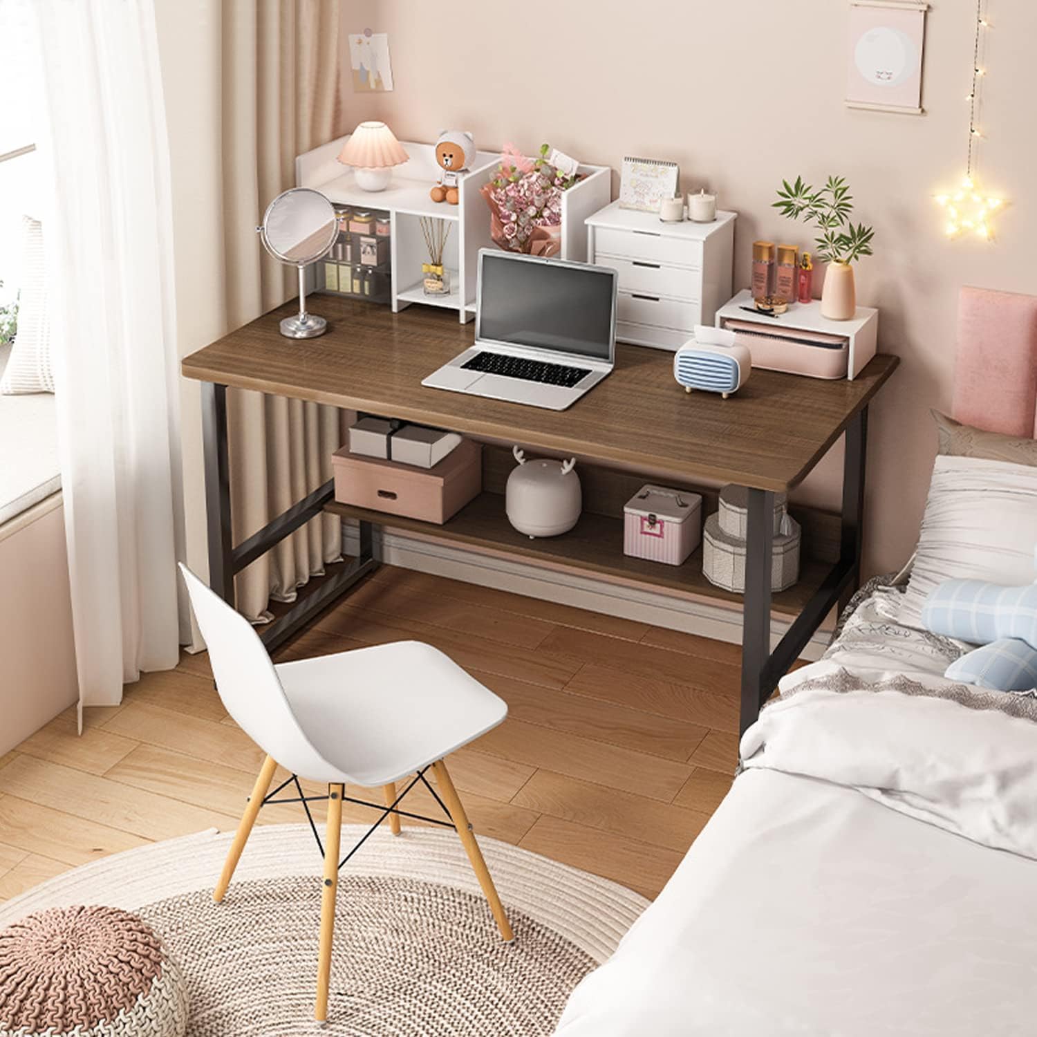 Study Table With Bookshelf In Bedroom BALANBO Solid Wood Kids Desk