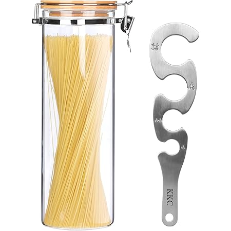 Amazon.com: KKC HOME ACCENTS Glass Pasta Storage Container with ...
