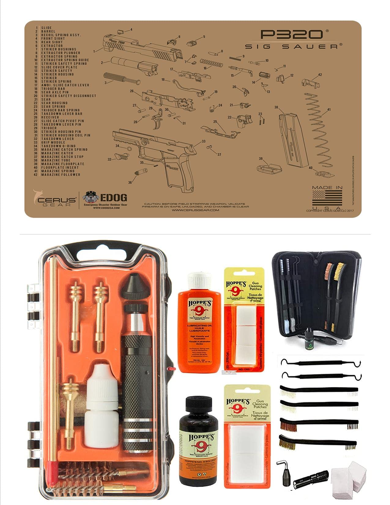 Buy EDOG USA Outlaw 28 Pc Pistol Cleaning Kit - Compatible for Sig ...