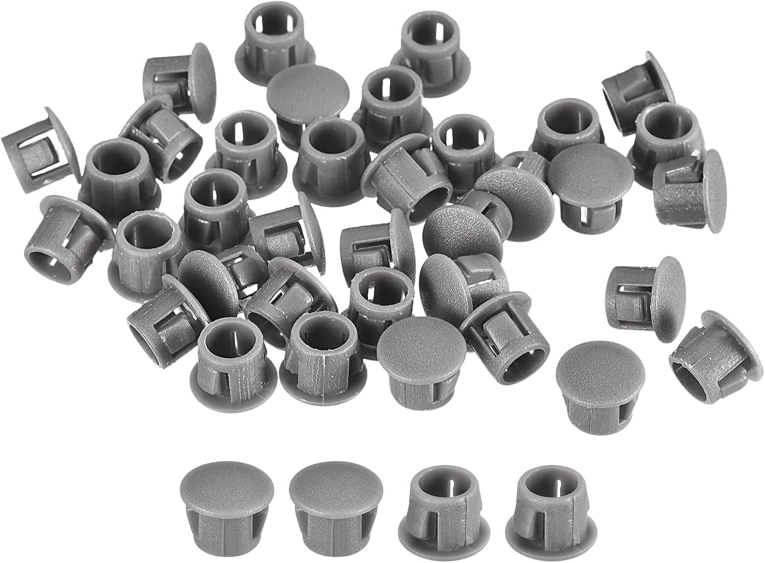 uxcell 5/16" Plastic Hole Plugs, 110Pcs Flush Type Panel Round Snap in ...