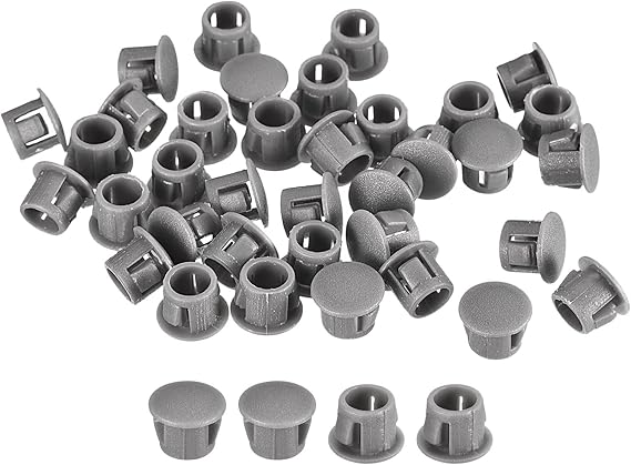 uxcell 5/16" Plastic Hole Plugs, 110Pcs Flush Type Panel Round Snap in ...