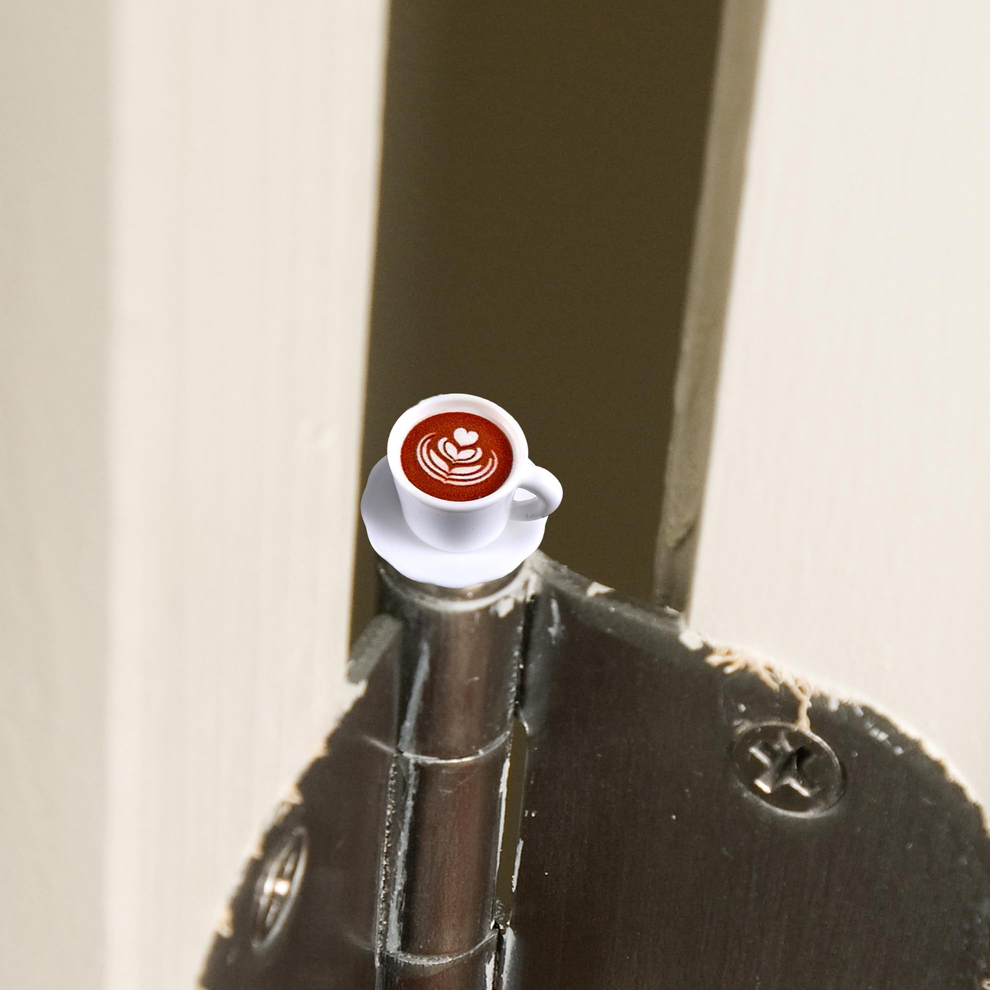 Door Hinge Heads Decorative Topper - Coffee Latte Art Hinge Head Magnet ...