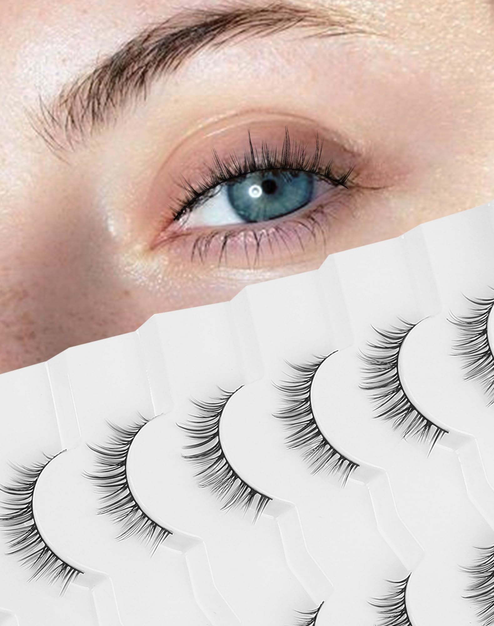 Amazon.com: Natural Lashes Natural Eyelashes Short Eyelashes Natural ...