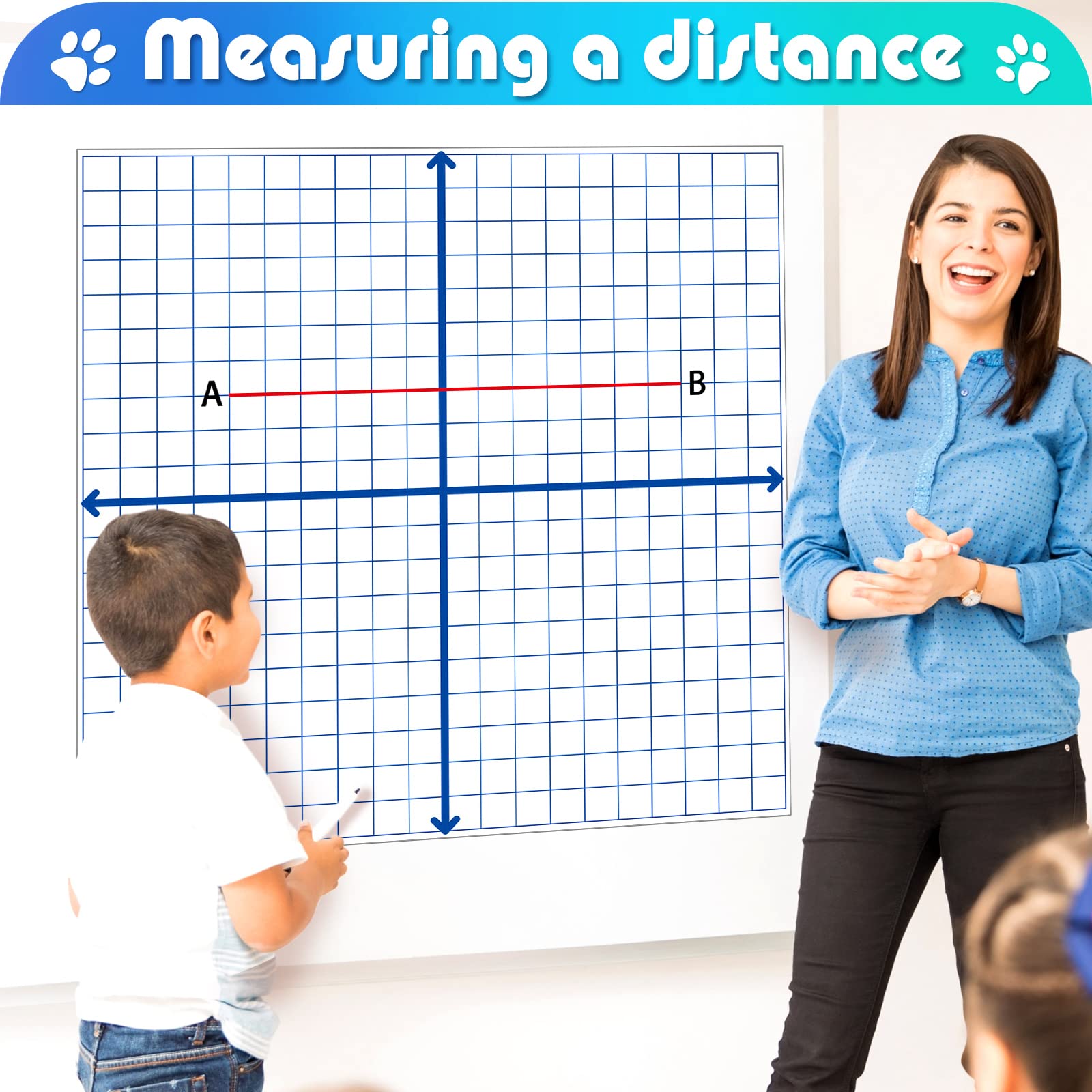 Snapklik.com : Teling 24 Pieces Jumbo Magnetic Xy Coordinate Dry Erase ...