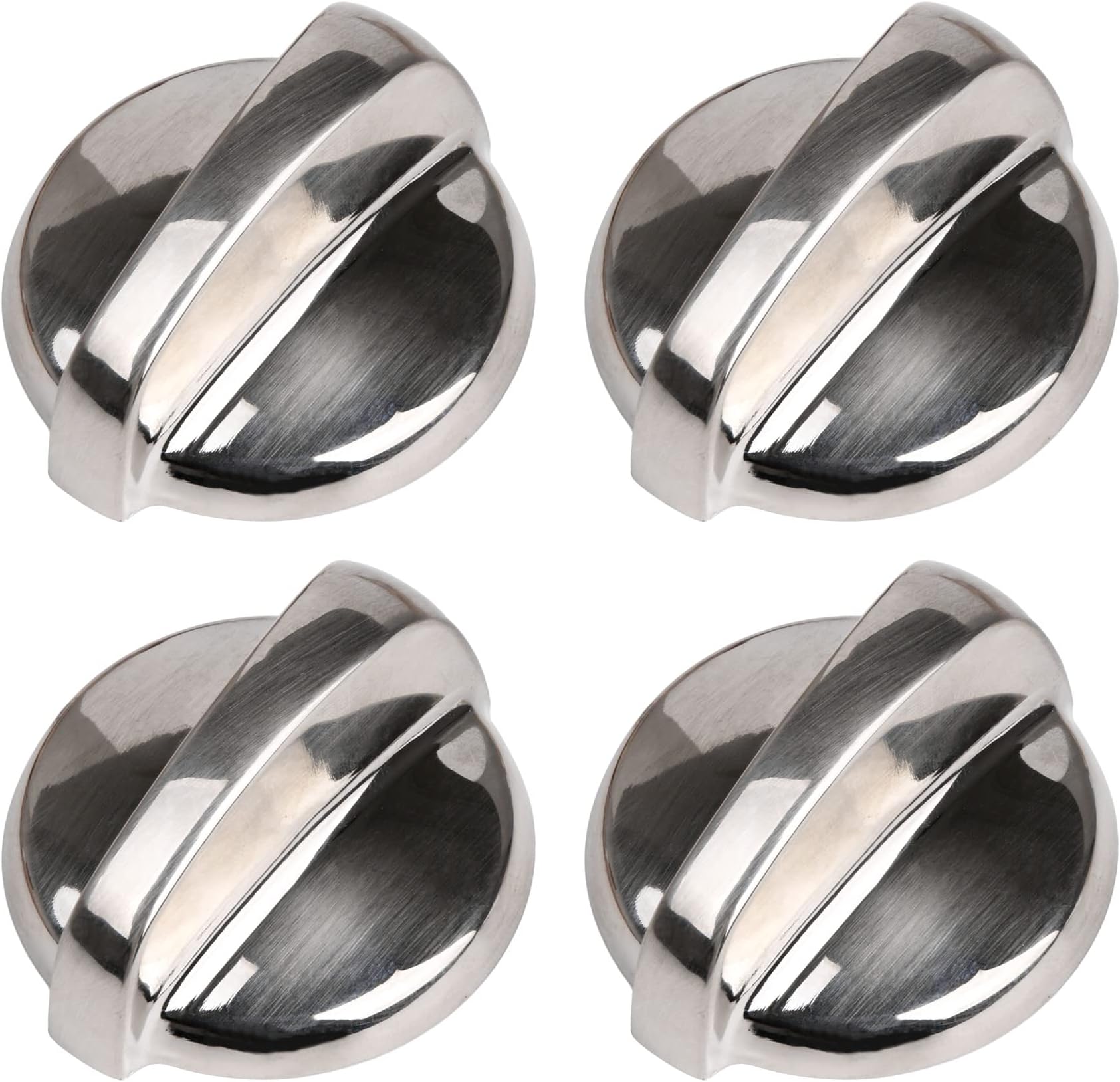 Amazon.com: Urdrsaf 4Pcs WB03T10295 Chrome Gas Stove Knob Surface ...