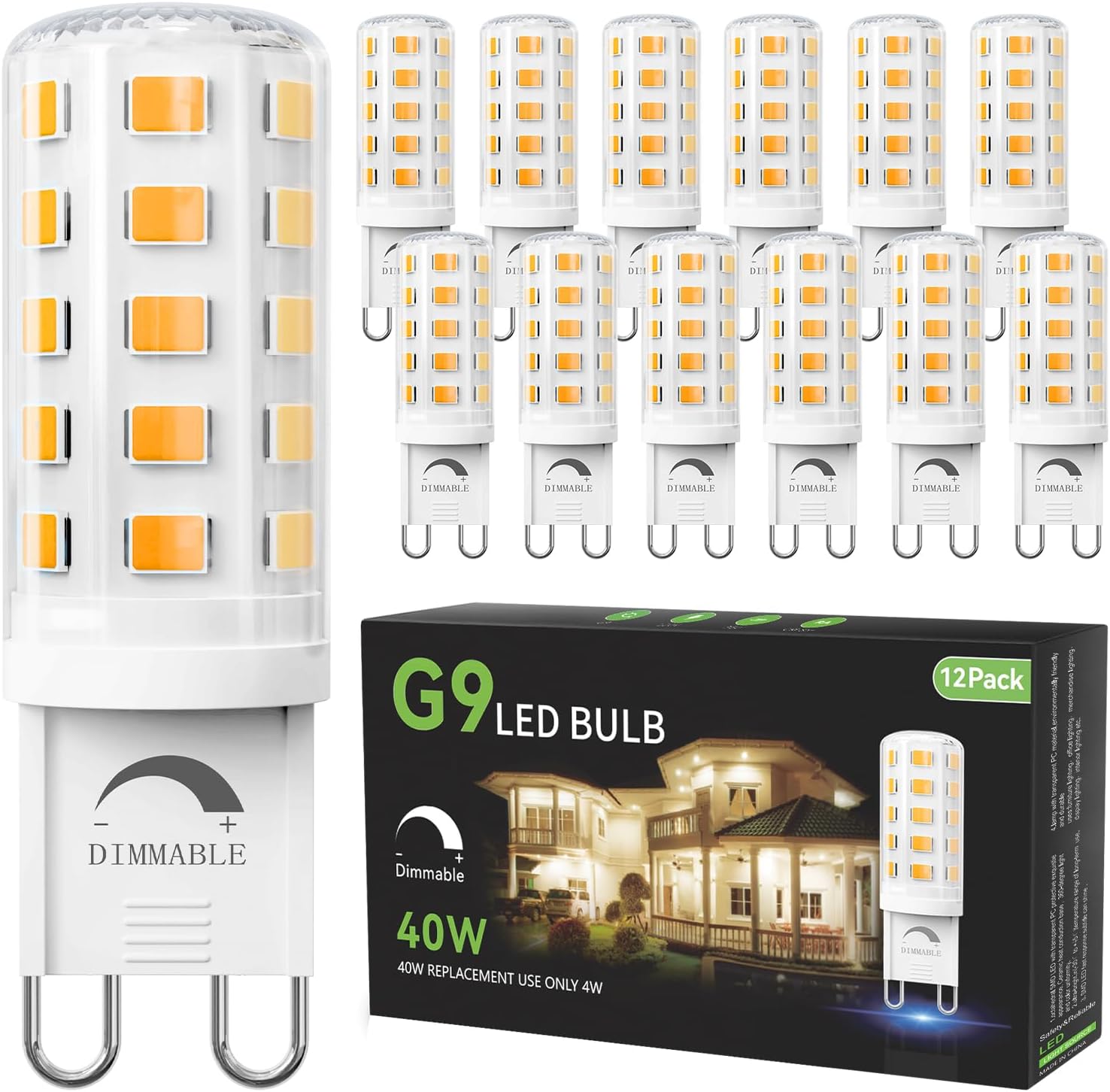 Amazon.com: Feit Electric G9 LED Bulb Dimmable 40W Equivalent, 500 ...