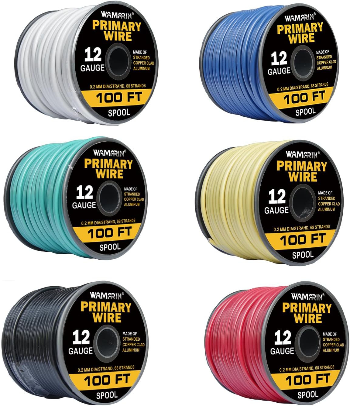 Cerro 112-1652J 500-Feet 12-Gauge Solid THHN, White - Electrical Wires ...