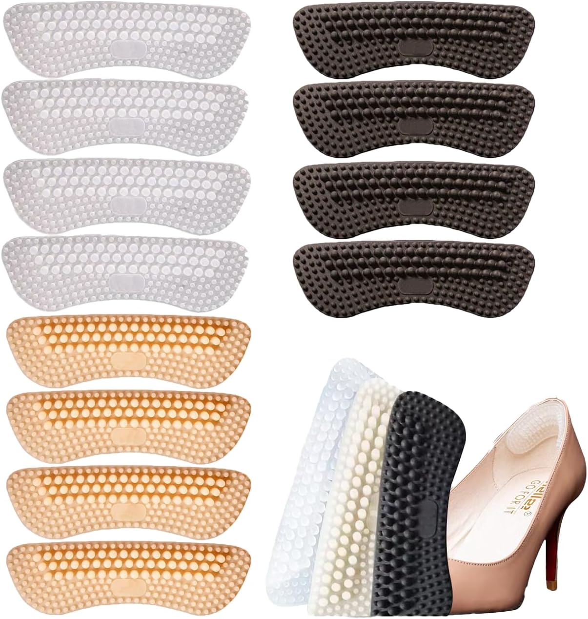 Amazon.com: 6 Pairs Silicone Heel Grips for Shoes - Anti Slip Gel Pads ...