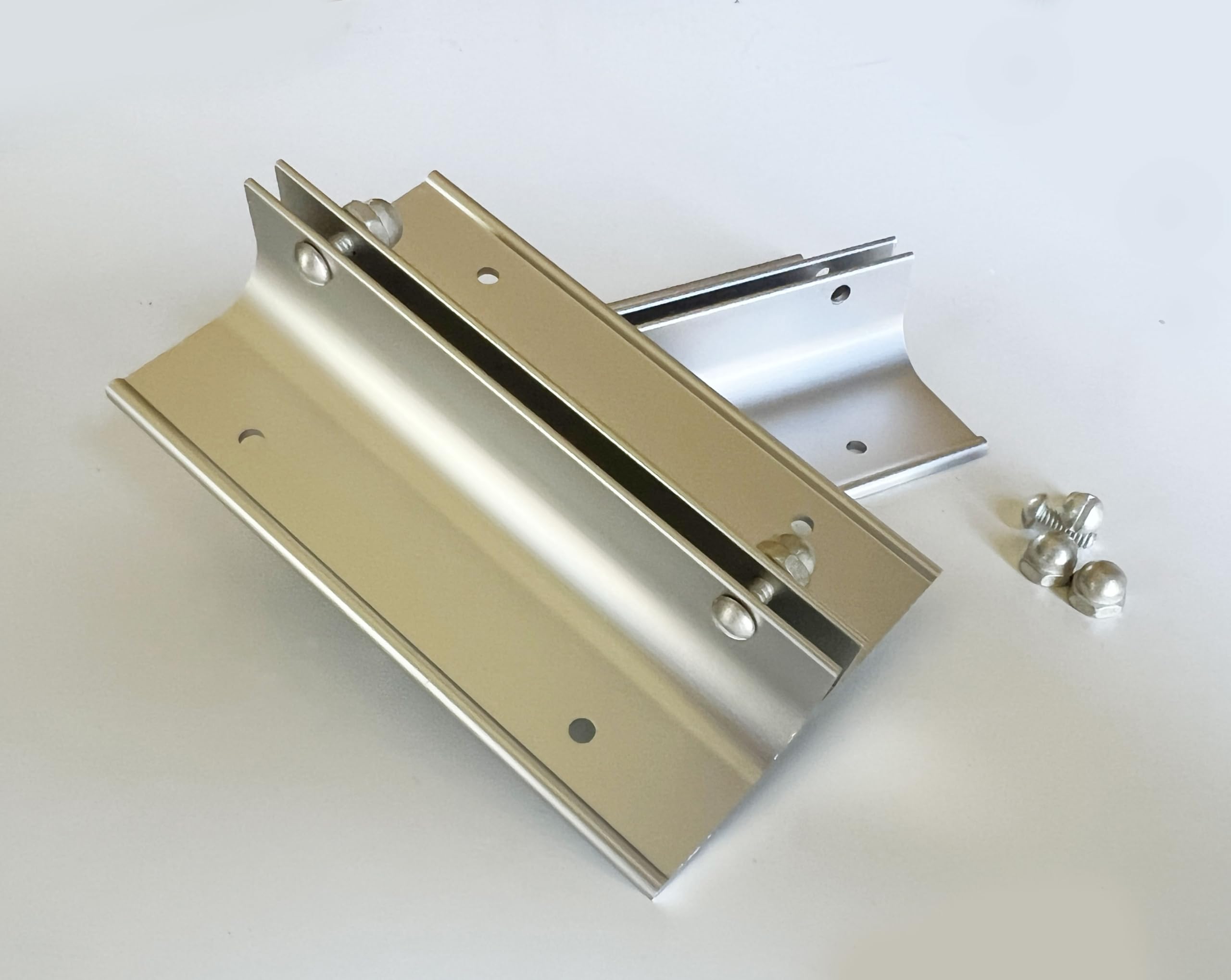 Amazon.com: 4" Polished Satin Aluminum Direct Sign Mount Bracket ...