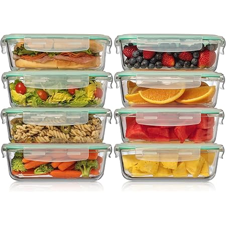Amazon.com: Fusion Gourmet 5 pack X-Large, Large & Small Glass Food ...