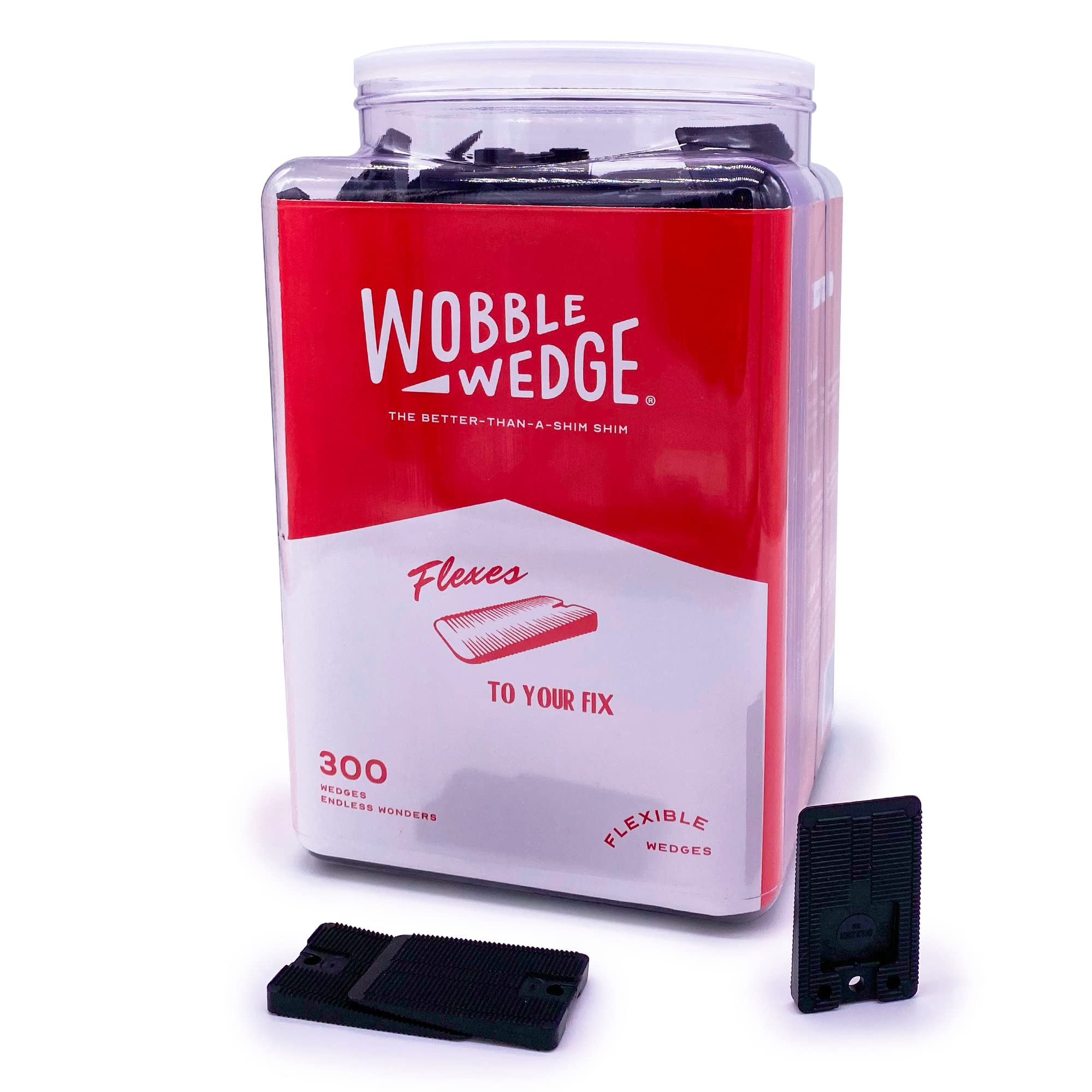 Buy Wobble Wedges Flexible Plastic Shims, 300 Pack - MADE IN USA, Multi ...
