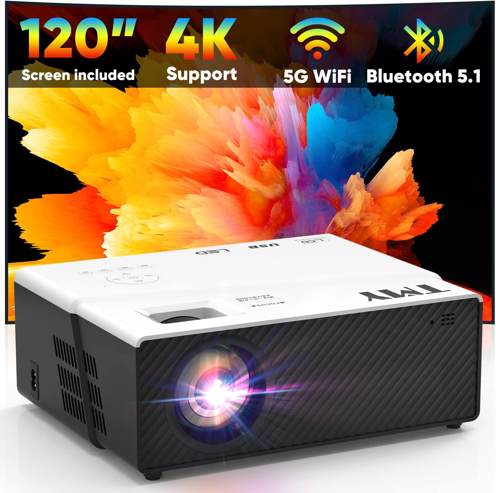 Amazon.com: Staratlas 4K Projector with 5G WiFi and Bluetooth, 12000 ...