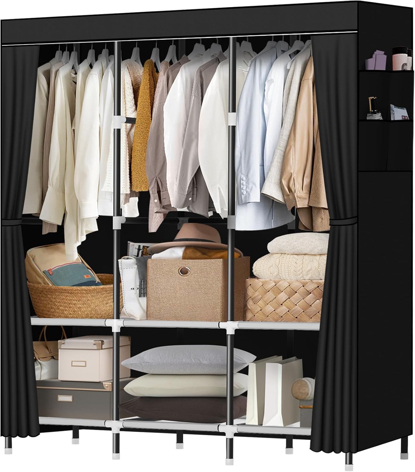 Amazon.com: LOKEME Wardrobe Closet,Portable Closet for Bedroom Steel ...