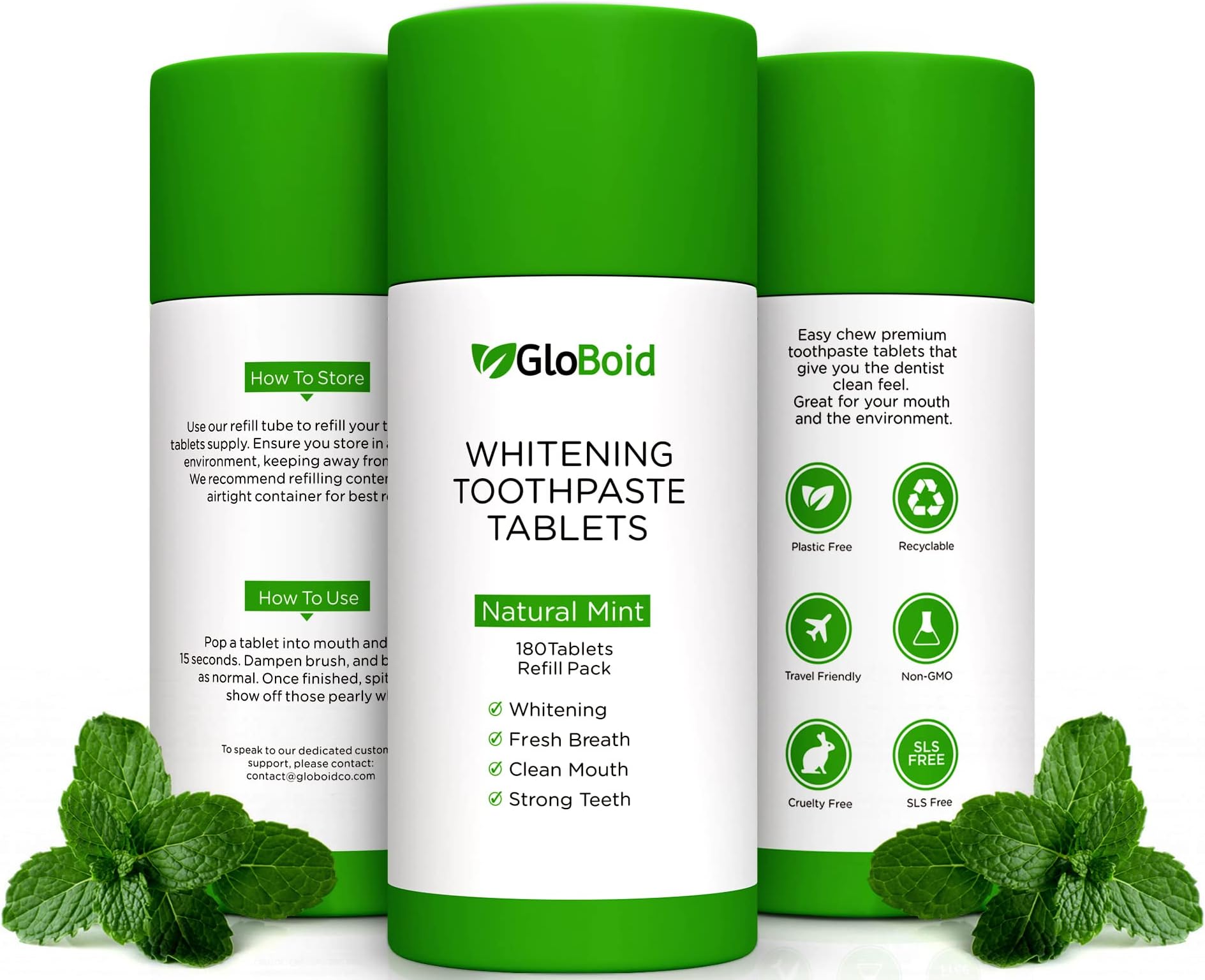 Amazon.com : GloBoid Nano Hydroxyapatite Toothpaste Tablets 3 Month ...