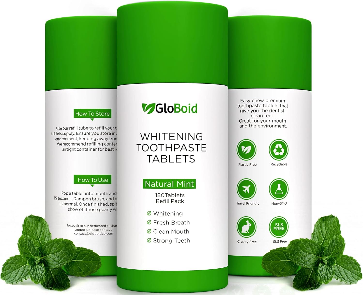 Amazon.com : GloBoid Nano Hydroxyapatite Toothpaste Tablets 3 Month ...