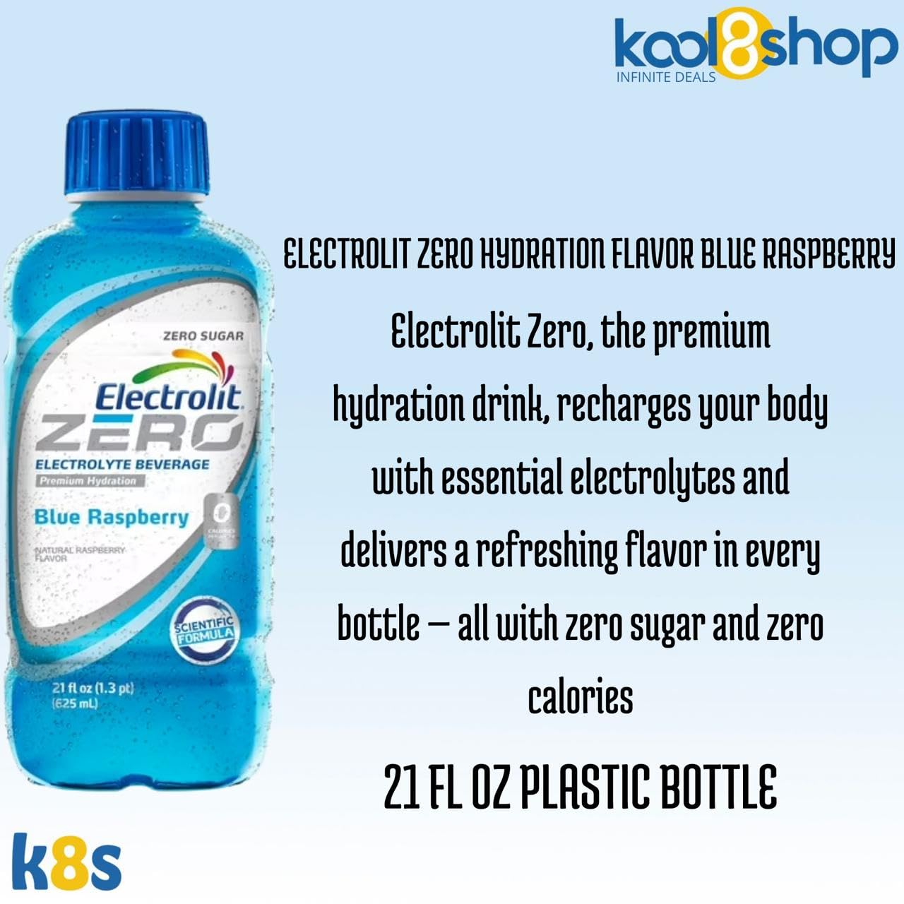 Snapklik.com : Electrolit Zero Blue Raspberry Hydration Drink