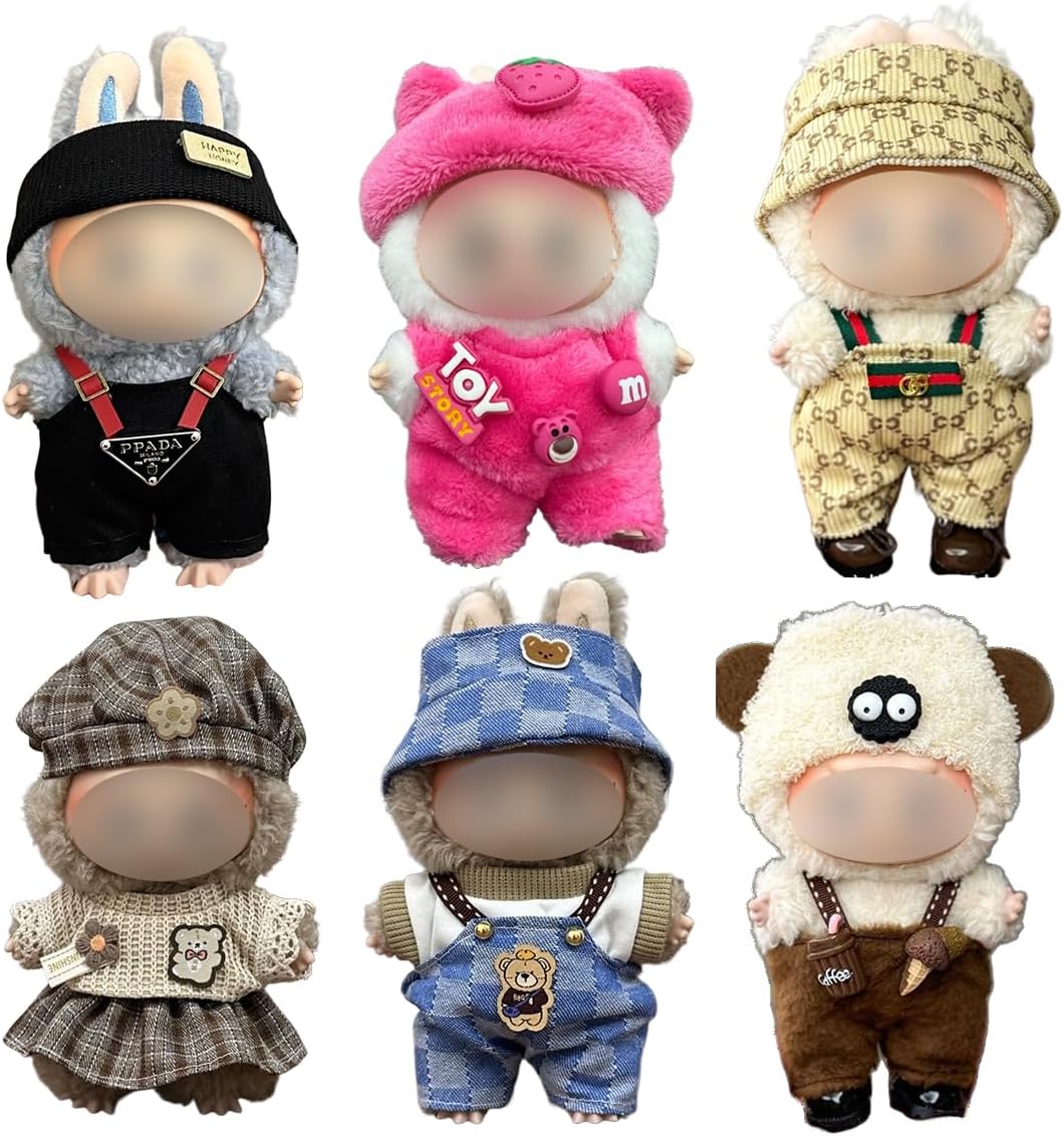 Amazon.com: Labub Clothes for Doll - 6 Set 17cm Doll Clothes for Labub ...