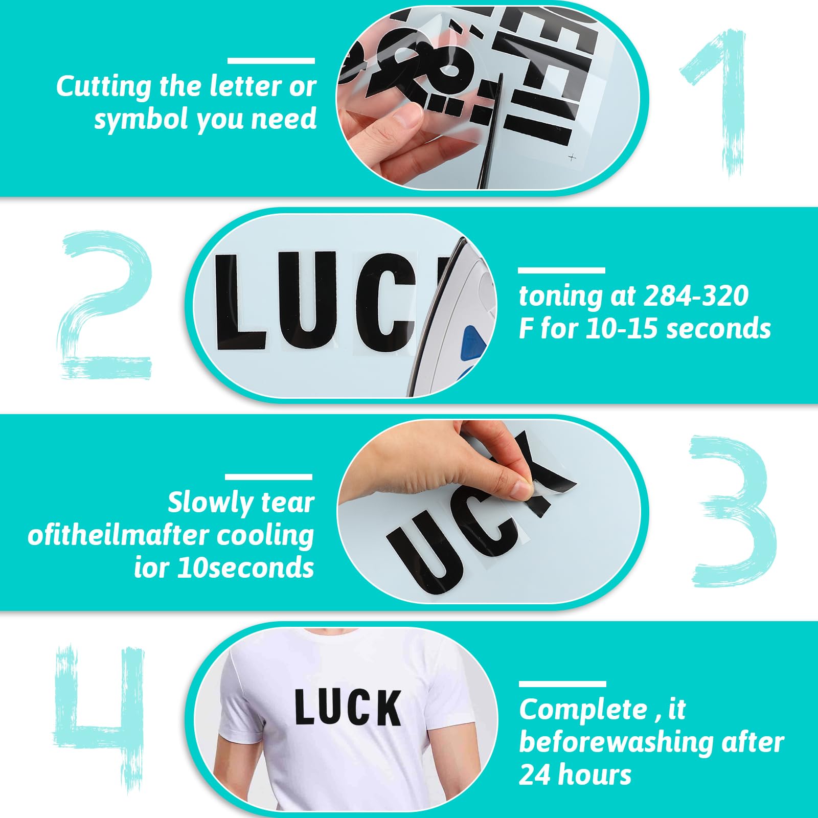 Snapklik.com : Iron On Letters Heat Transfer Letters 10 Sheets 2 Inch ...