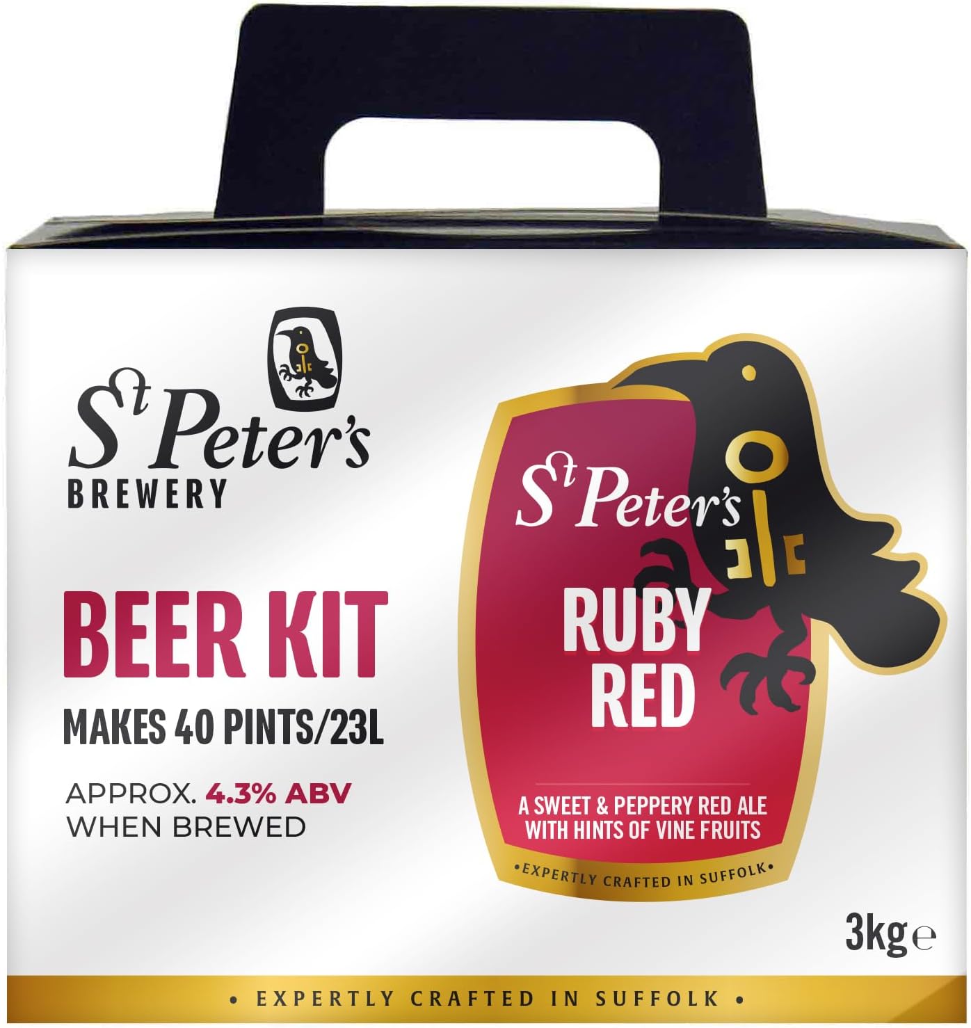 St Peters Brewery Homebrew Ruby Red Ale Beer Kit makes 40 pints ...