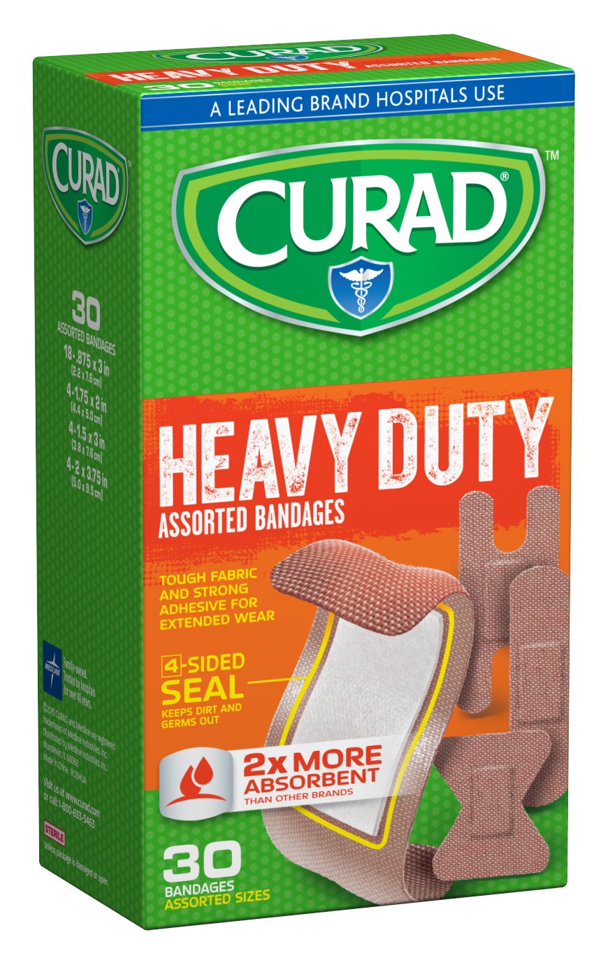 Amazon.com: Curad Extreme Hold, Assorted Sizes, 30 Count : Health ...