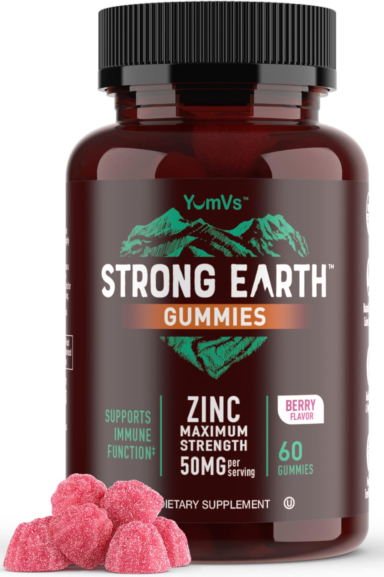 Amazon.com: Zinc Gummies for Adults | 50mg | 120 count | Vegan, Non-GMO ...