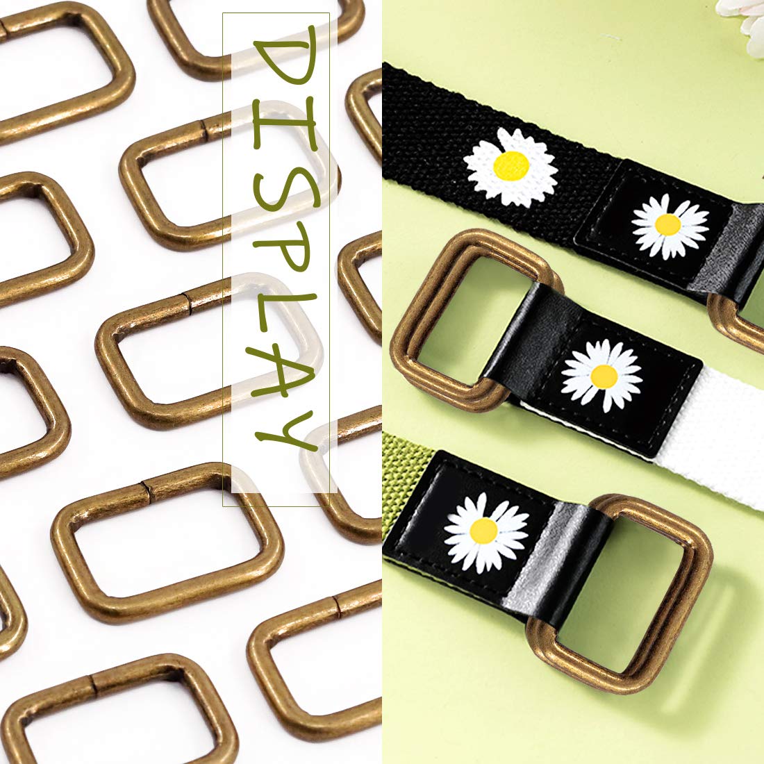 Snapklik.com : Swpeet 60Pcs 1/2 Inch - 13mm Bronze Metal Rectangle Ring ...