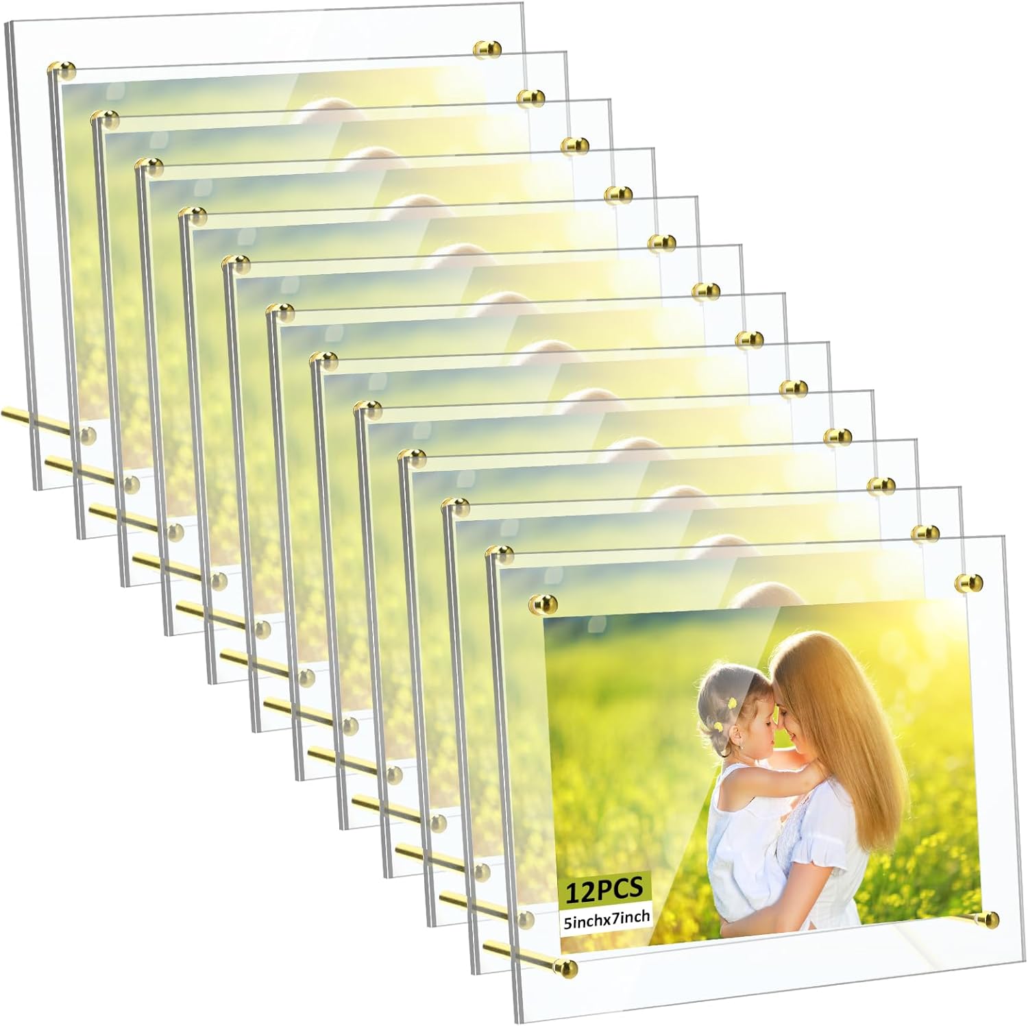 Amazon.com - Thyle 12 Pcs 5 x 7 Acrylic Picture Frame, Clear Photo ...