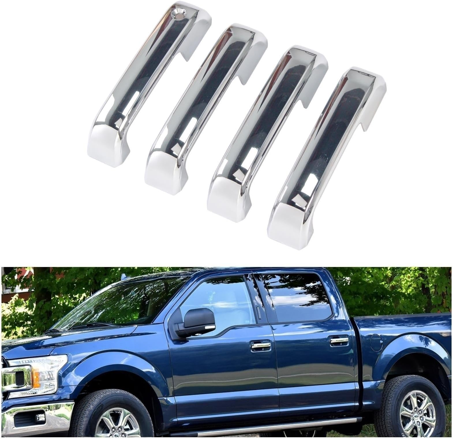 Amazon.com: AUCERAMIC 4 PCS Chrome Door Handle Covers Trims for 2015 ...