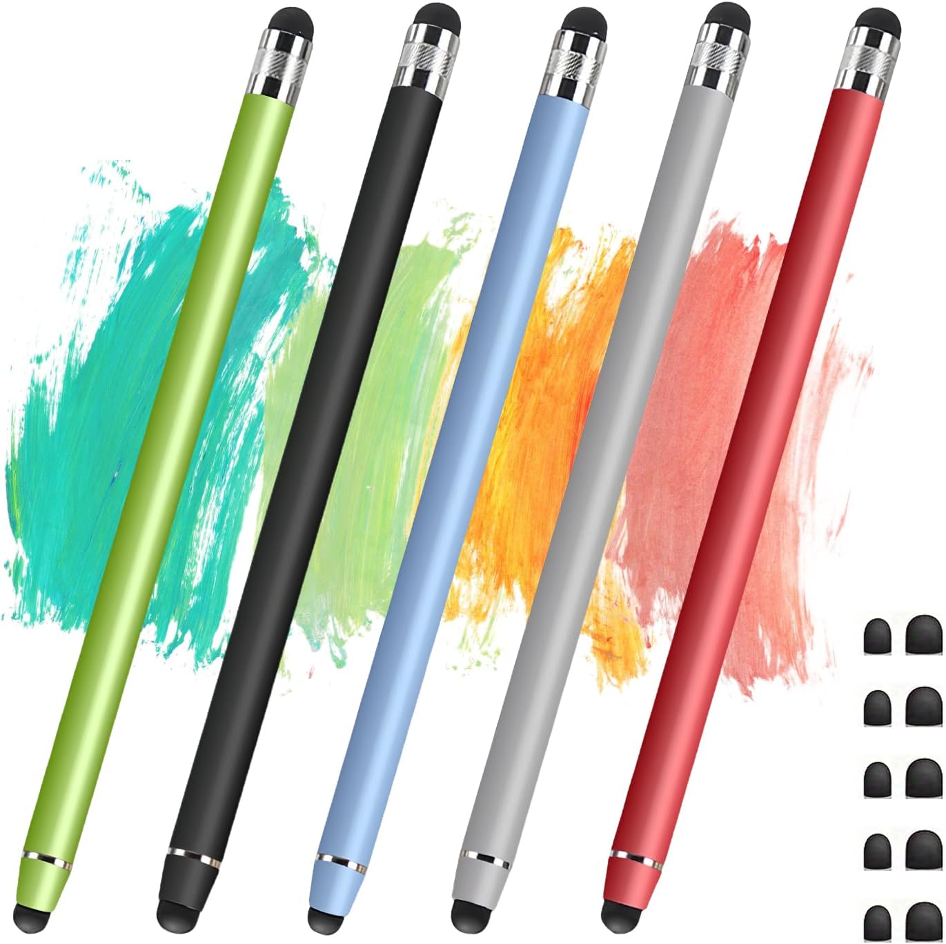 Amazon.com: 5Pack Stylus Pens for Touch Screens, 2-in-1 Stylus Pen High ...