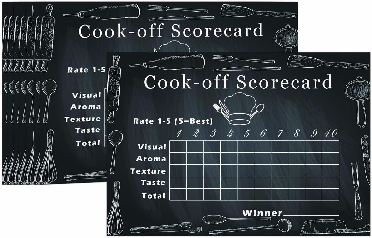 Amazon.com : 30 Pack Scorecard 6x9 inch Cook Off Award Certificates on ...