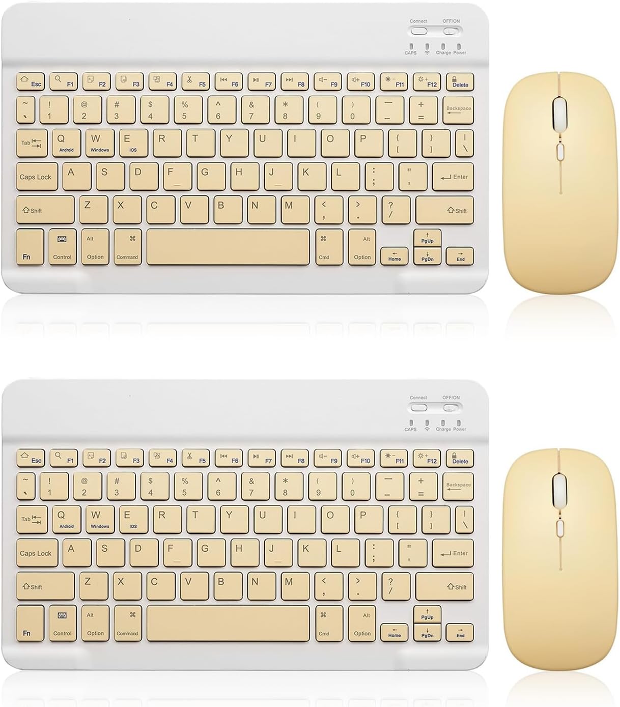 Amazon.com: 2 Pack Bluetooth Keyboard and Mouse Combo Rechargeable ...